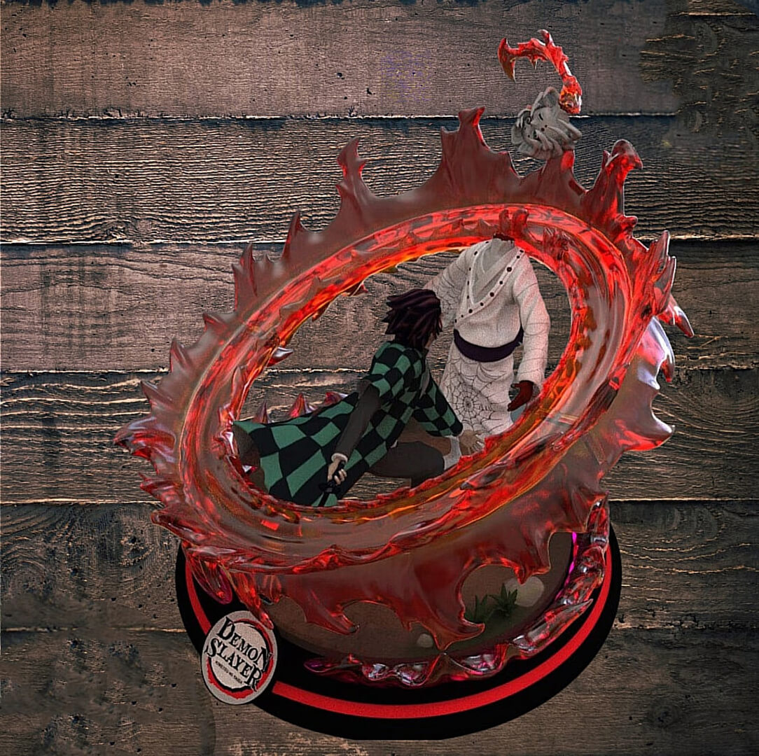 Demon Slayer Tanjiro Vs Rui - 3D Print Model by Mai Son