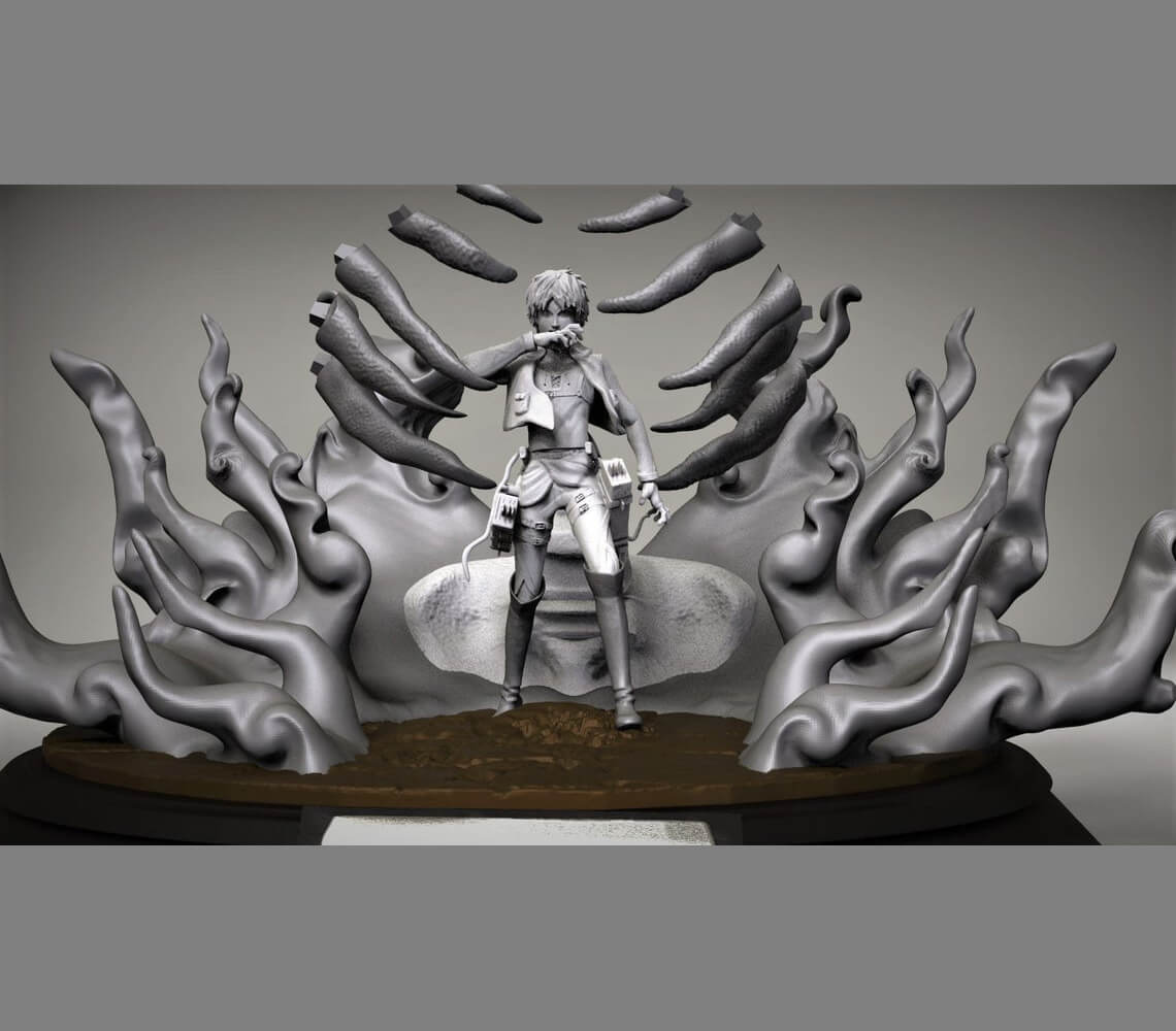 Eren Titan Miniatures - 3D Model by Mai Son