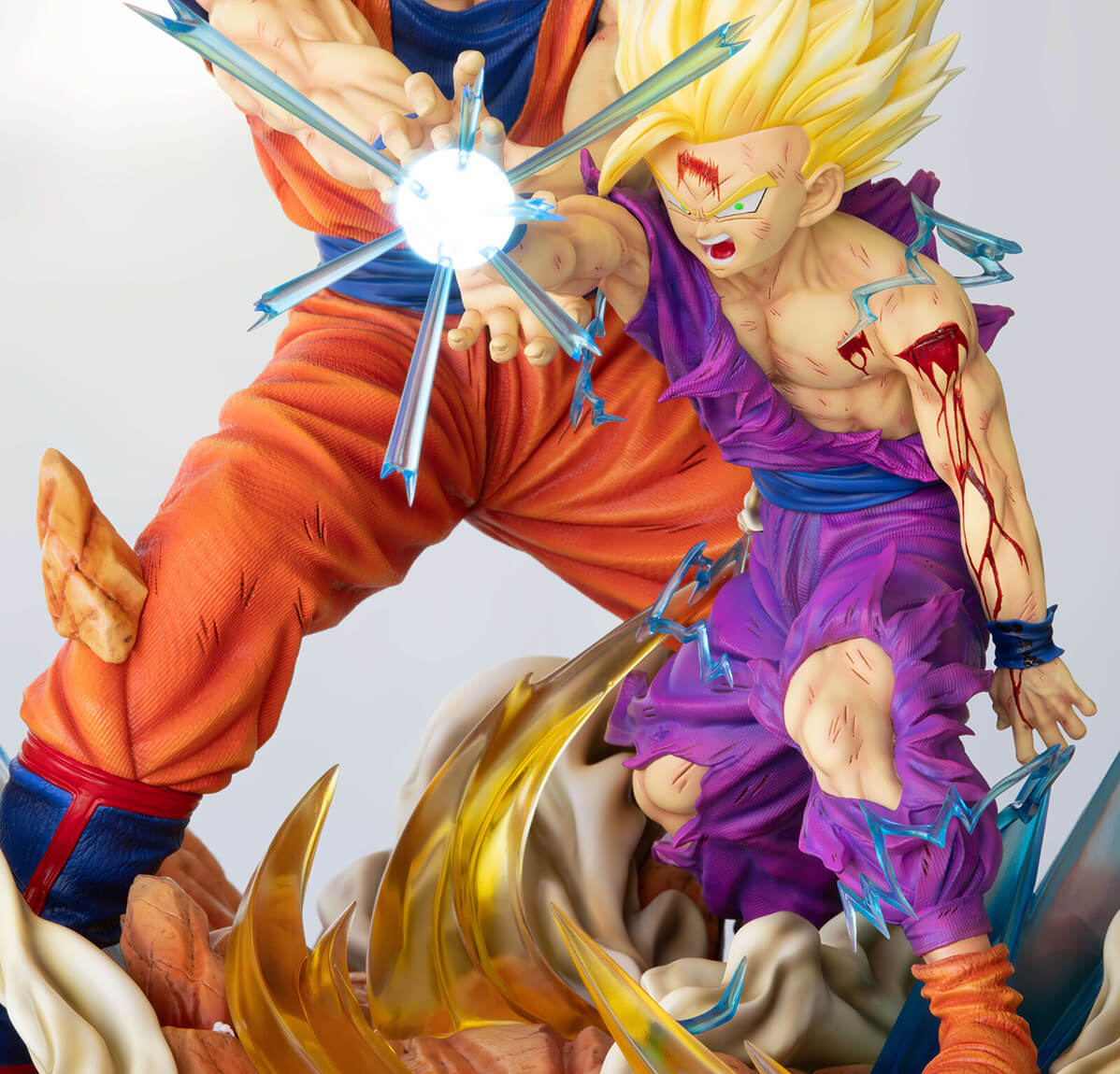 Goku and Gohan – Father and Son Kamehameha - 3D Print Model by Mai Son