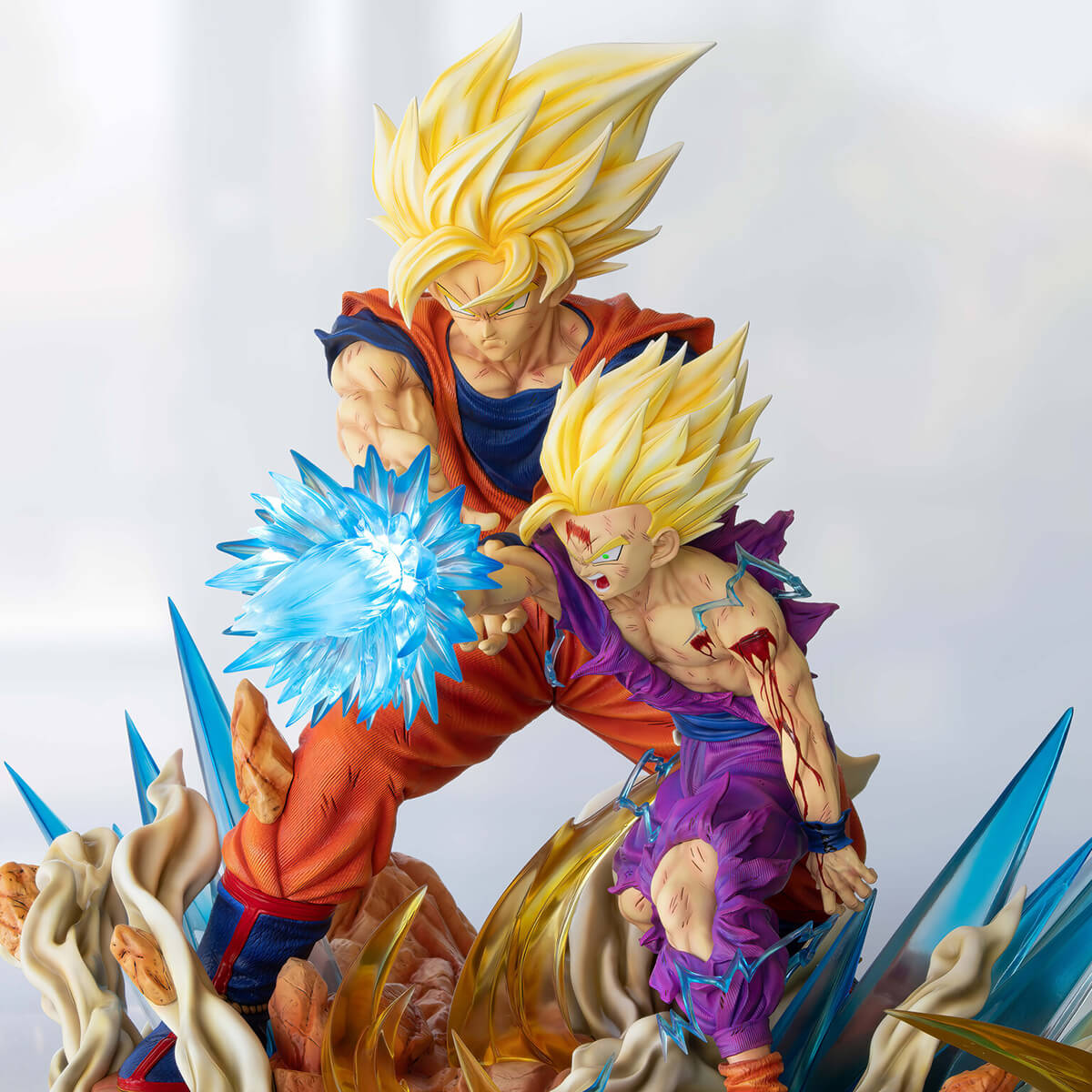 Goku and Gohan – Father and Son Kamehameha - 3D Print Model by Mai Son