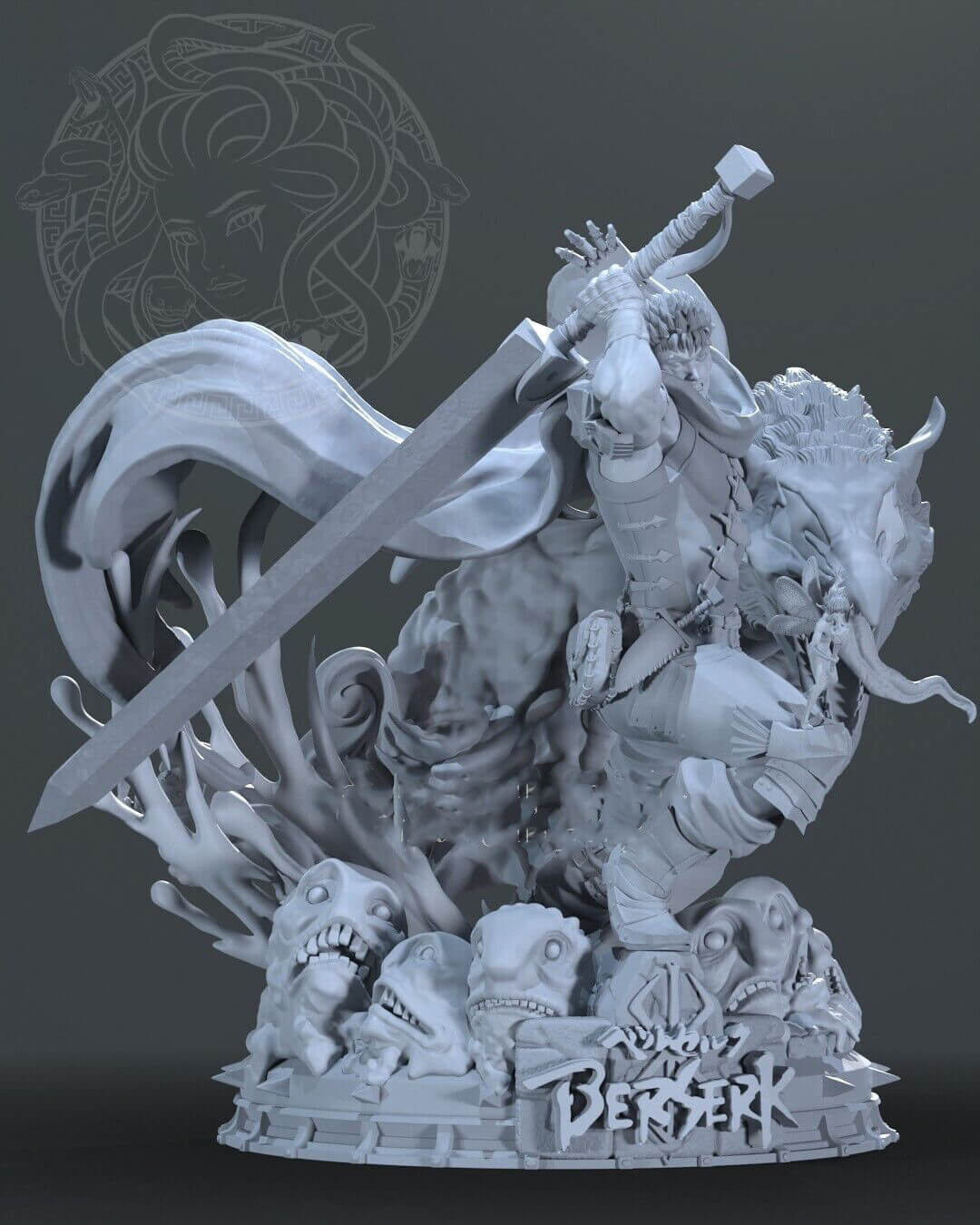 Guts Berserk Statue - 3D Model by Mai Son