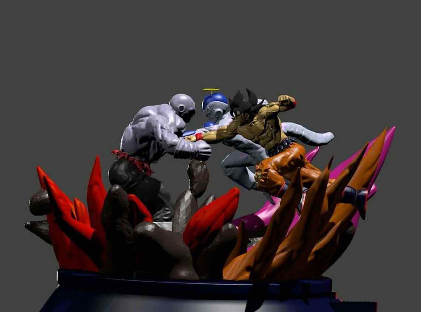 Jiren Vs Goku and Frieza Statue - 3D Print Model by Mai Son