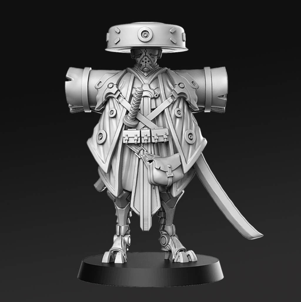 Kanbei - Robot Samurai Miniatures 3D Model by Mai Son