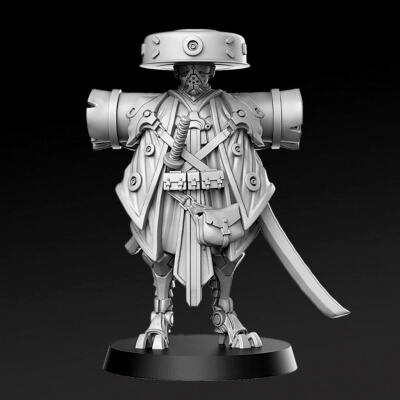 Kanbei - Robot Samurai Miniatures 3D Model by Mai Son