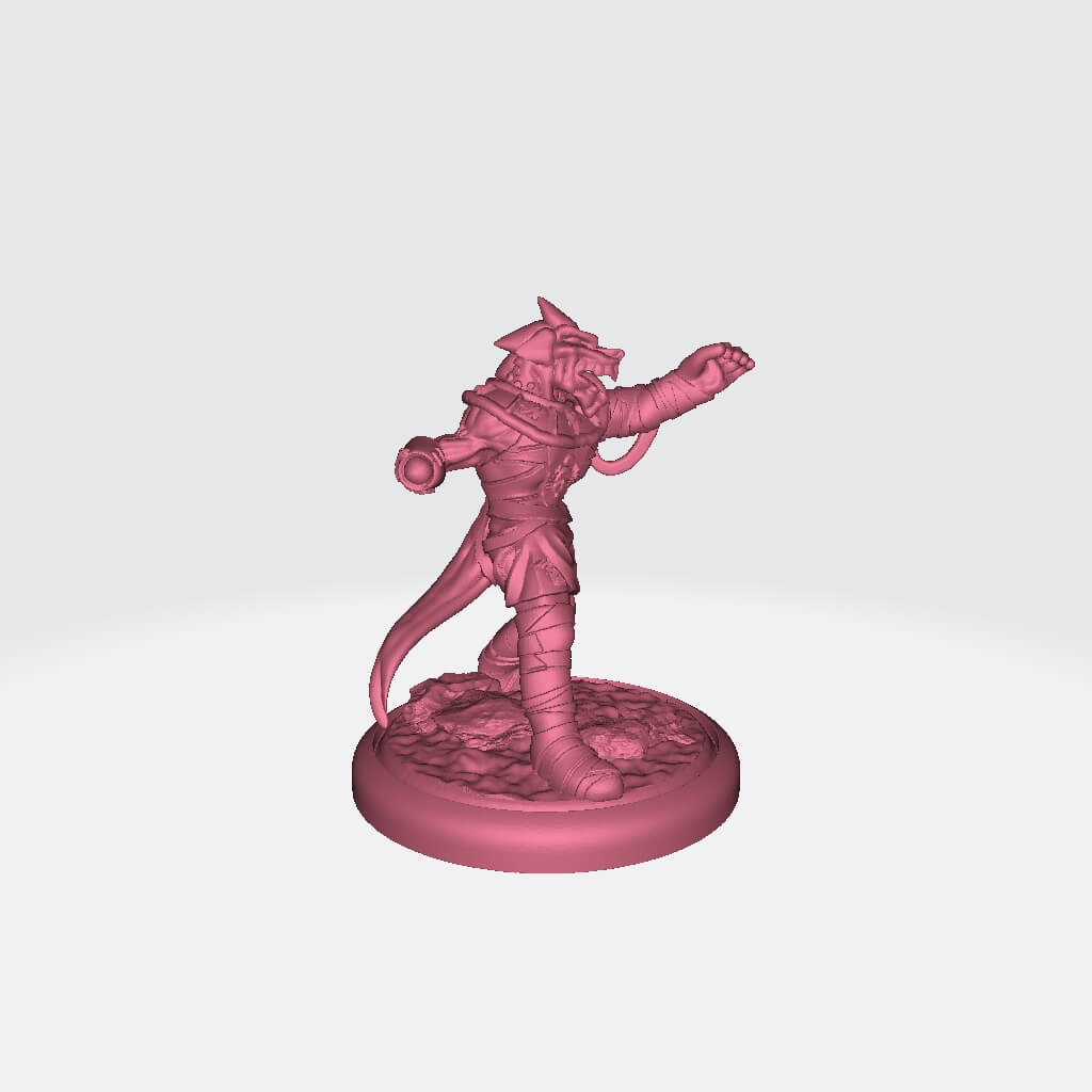 Male Magma Dragonborn Shaman - 3D Print Model by Mai Son