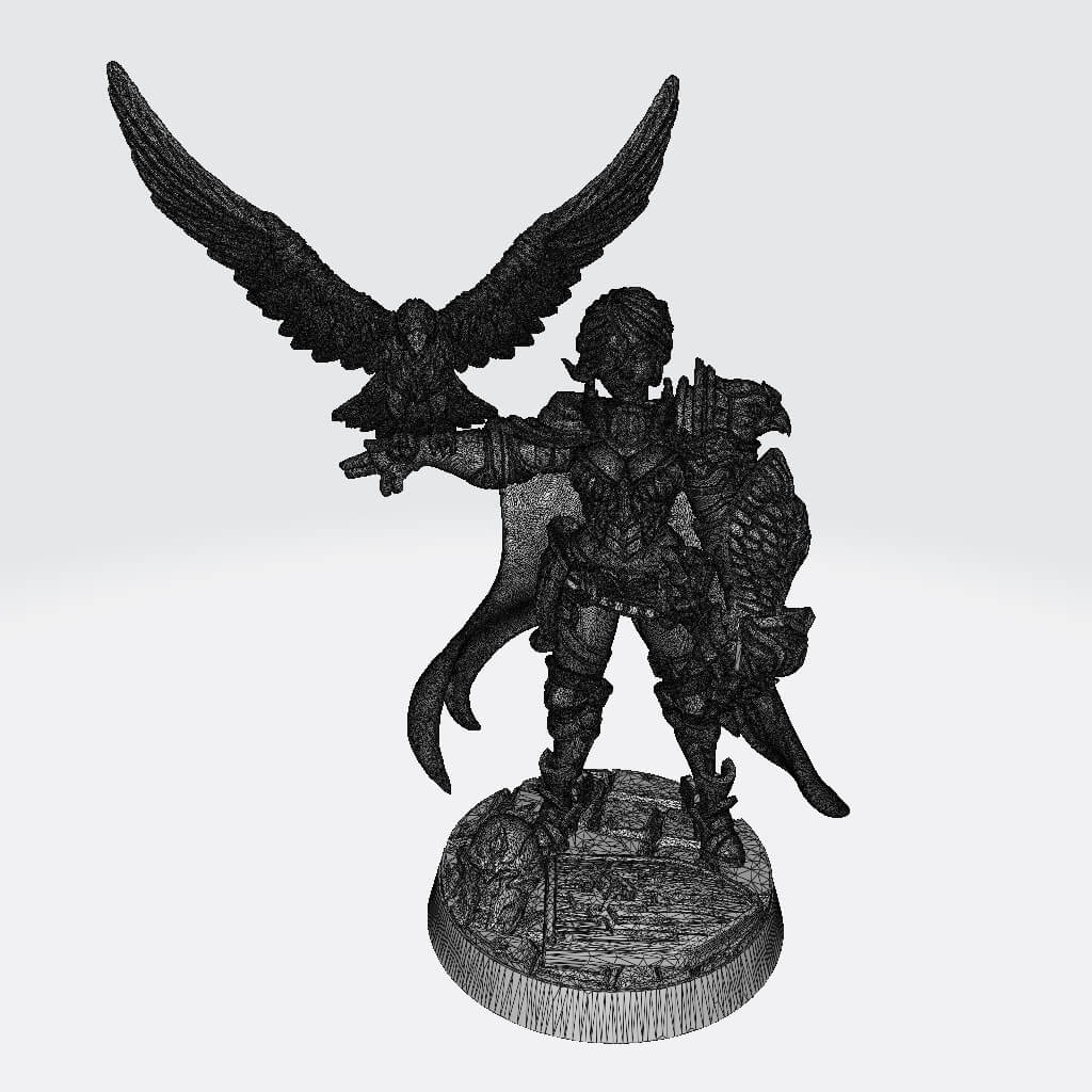 Nadia Female Falconer Miniatures - 3D Print Model by Mai Son