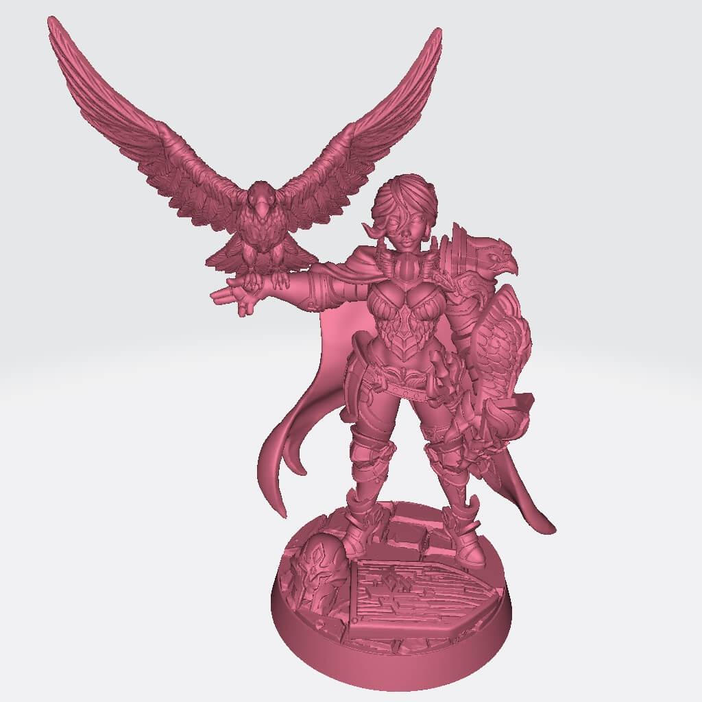 Nadia Female Falconer Miniatures - 3D Print Model by Mai Son