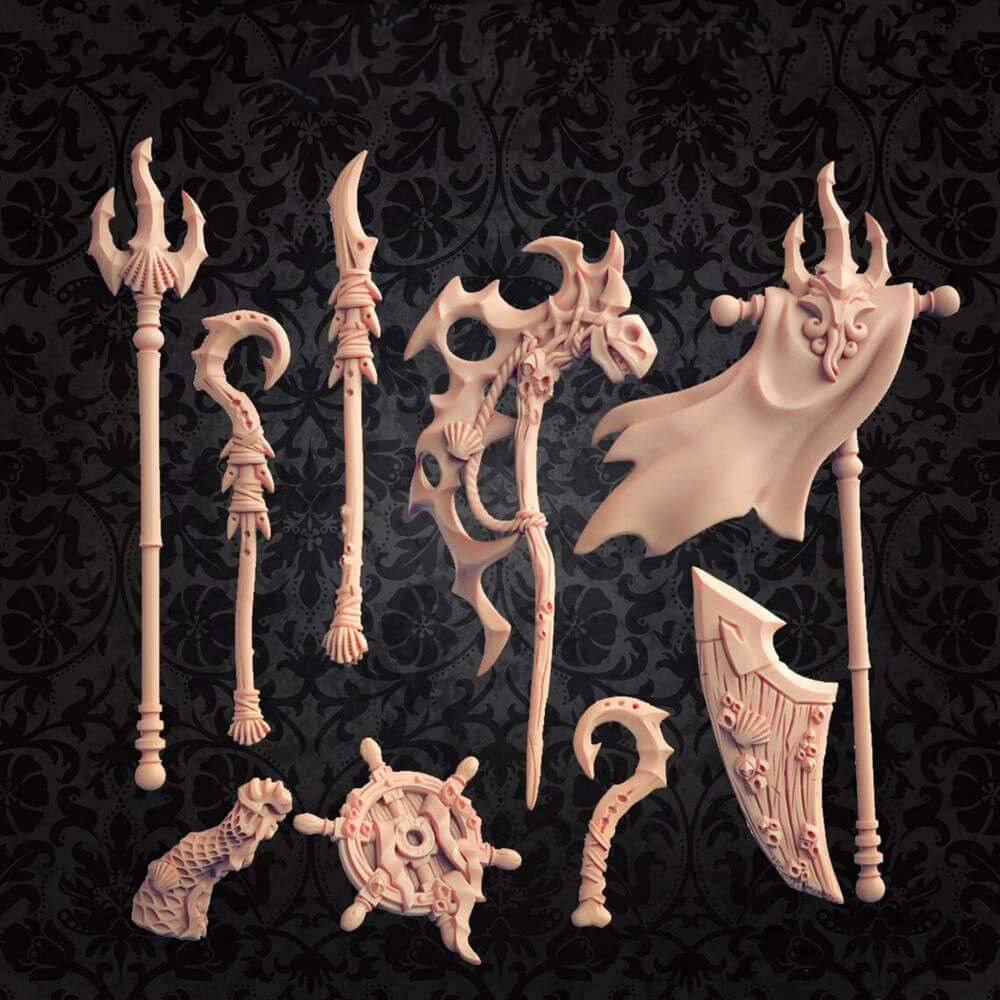Standalone Death Tide Jurakin Weapons - 3D Print Model by Mai Son