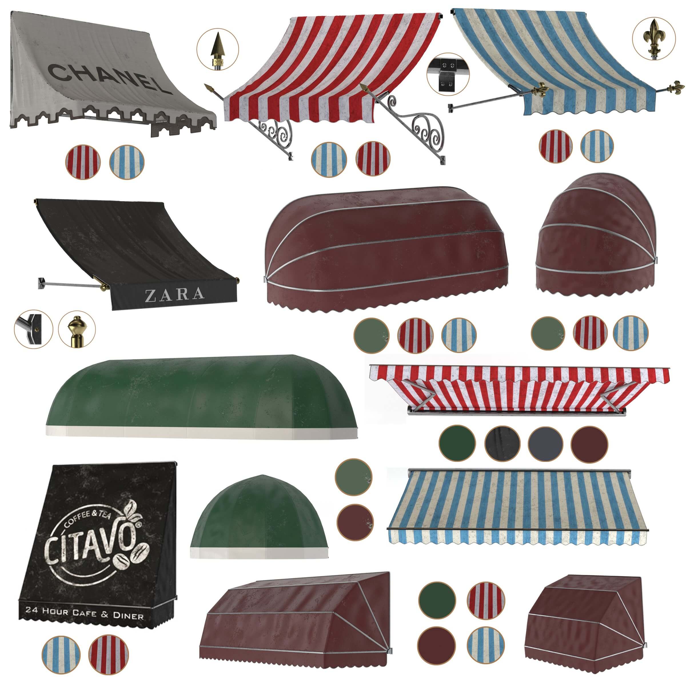 Awning Collection - 3D Model by majidusefii