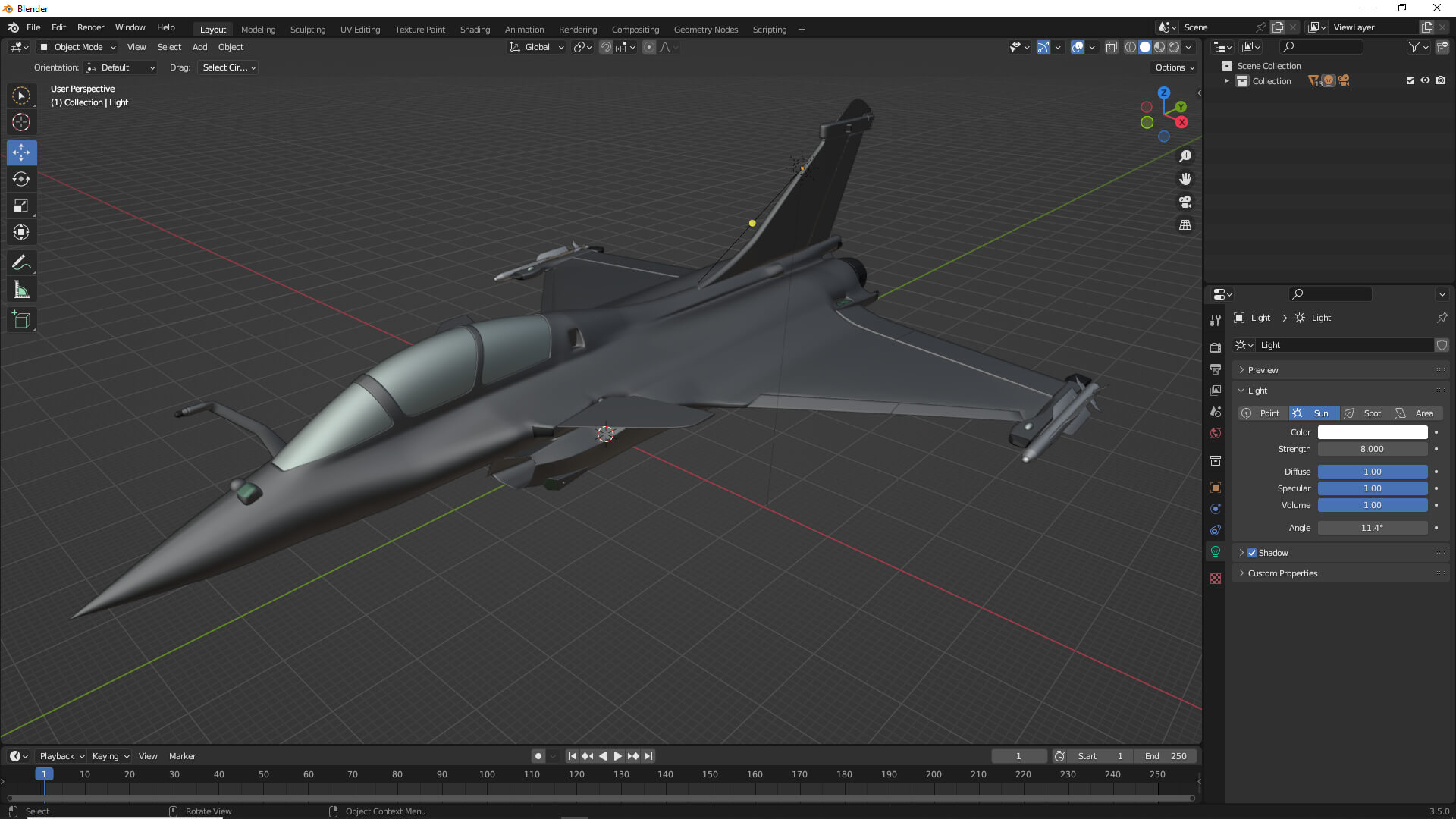 Aircraft Rafaele B Fly Clay - 3D Model by Mak21