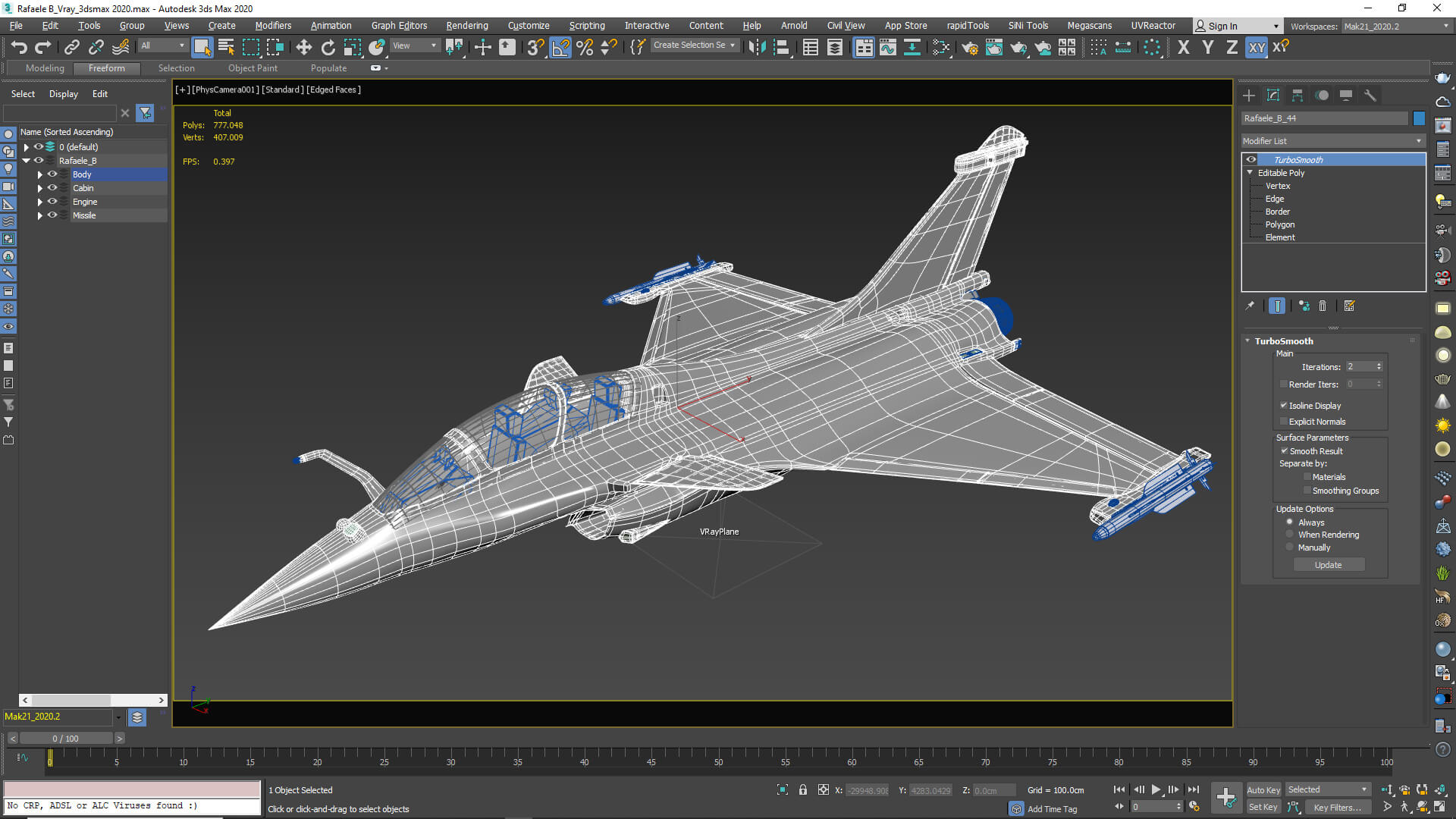 Aircraft Rafaele B Fly Clay - 3D Model by Mak21