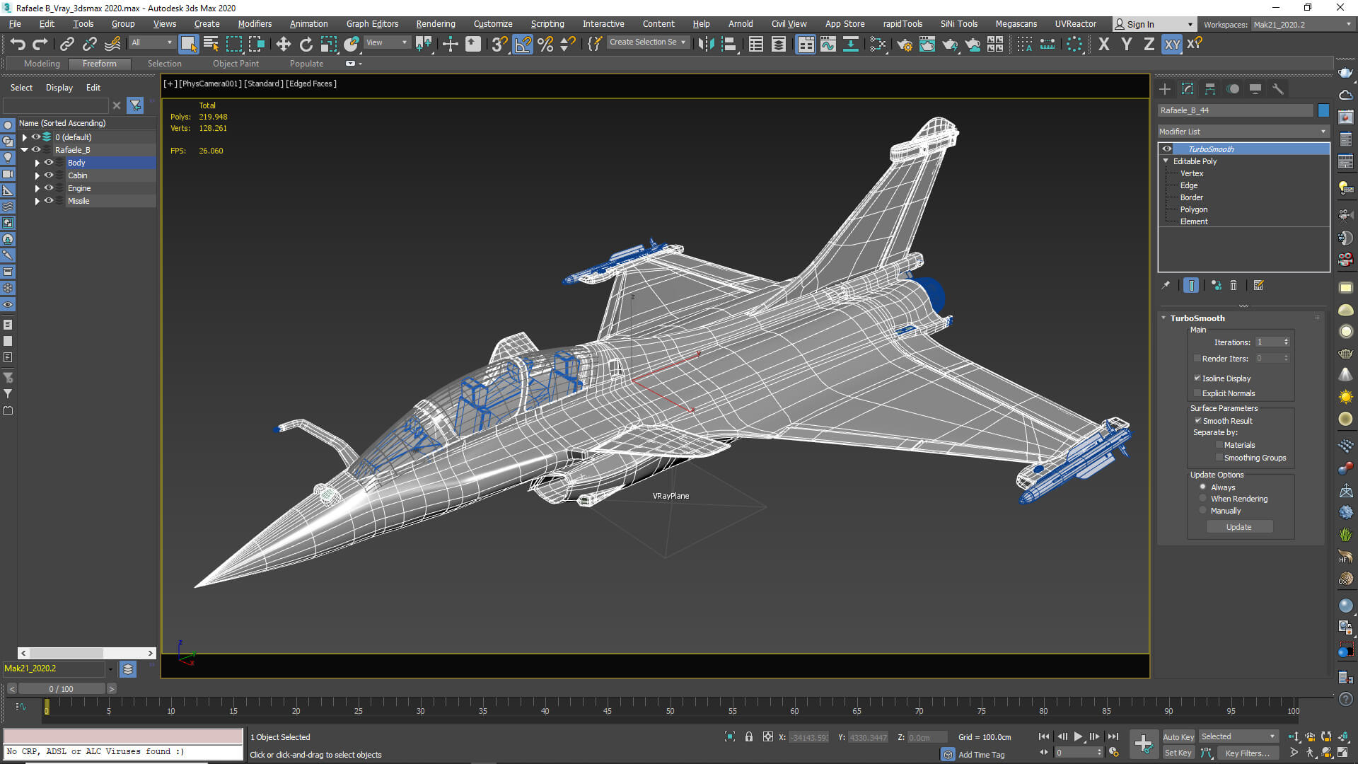 Aircraft Rafaele B Fly Clay - 3D Model by Mak21
