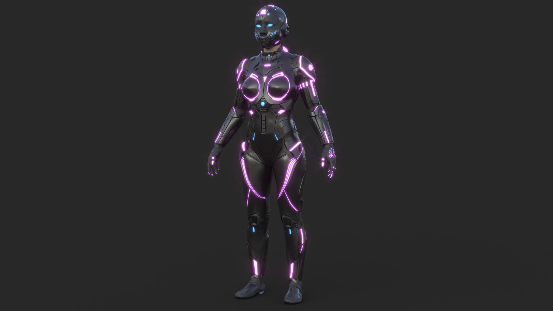 Android Angel Asian Mask 57 - 3D Model by Mak21