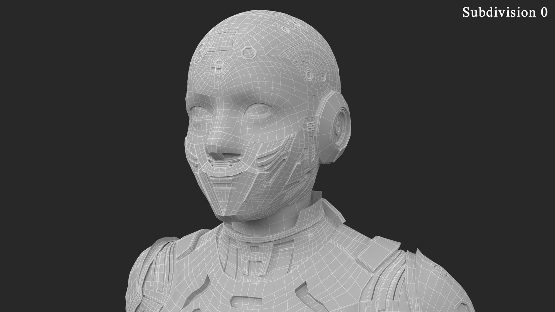 Android Angel Asian Mask 57 - 3D Model by Mak21