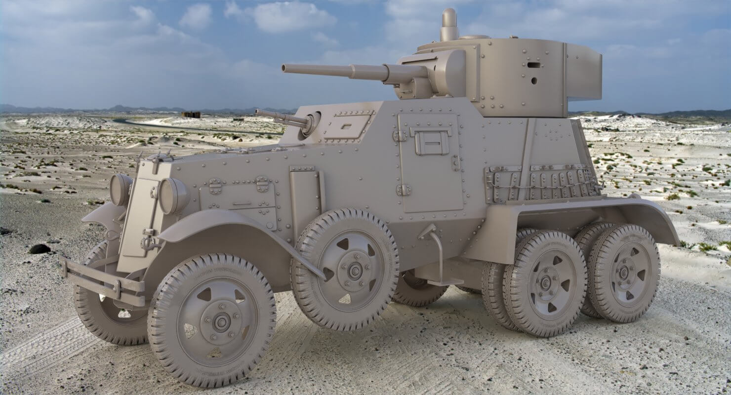 BA 6 Armored Car - 3D Model by Mak21
