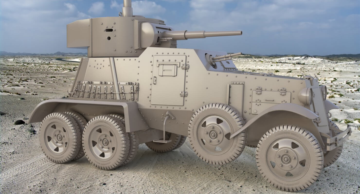 BA 6 Armored Car - 3D Model by Mak21