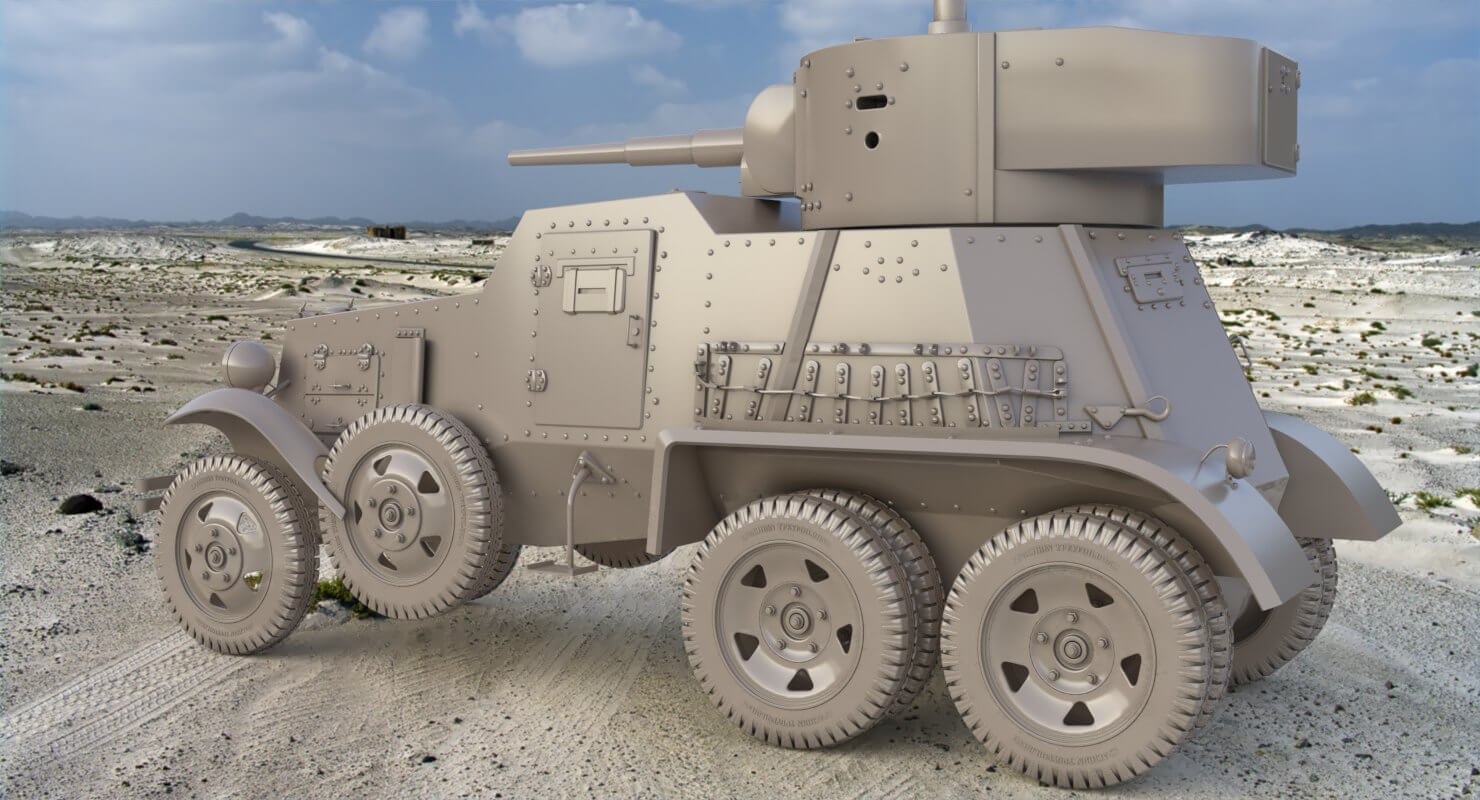 BA 6 Armored Car - 3D Model by Mak21