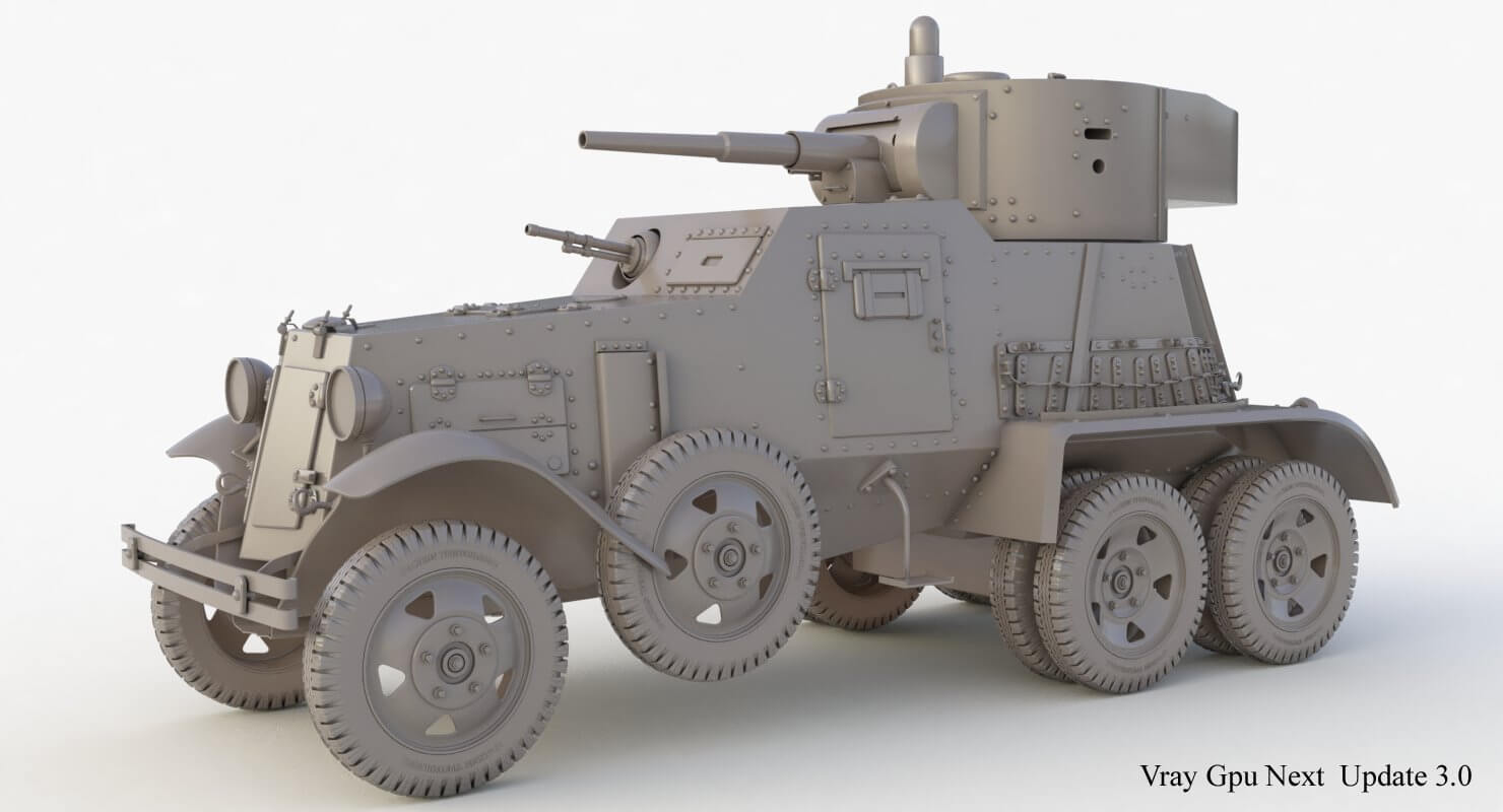 BA 6 Armored Car - 3D Model by Mak21