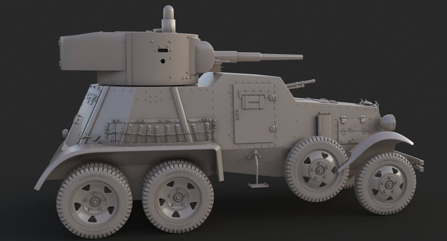BA 6 Armored Car - 3D Model by Mak21