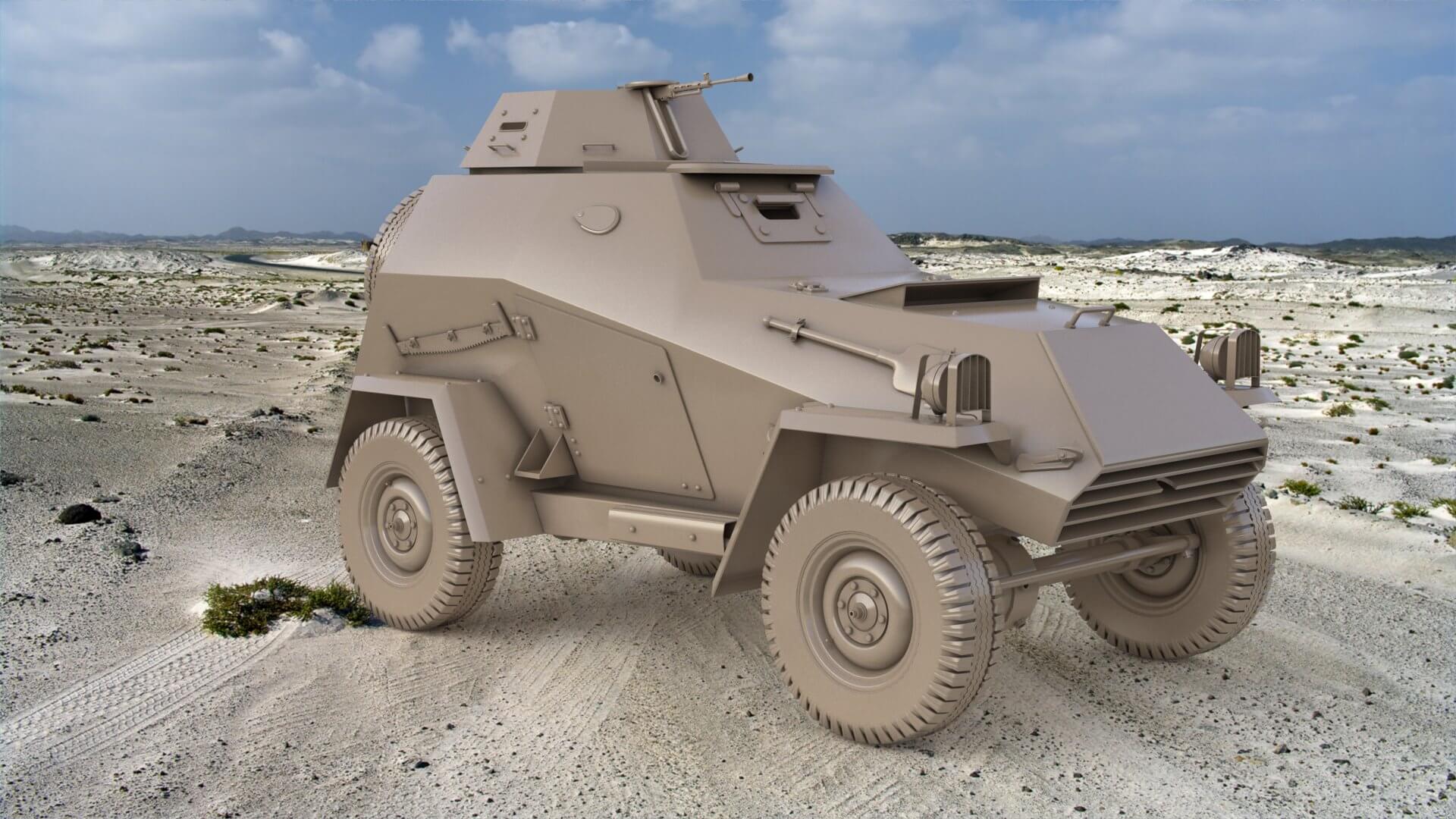 BA 64 Soviet Clay V-Ray 3D Model by Mak21