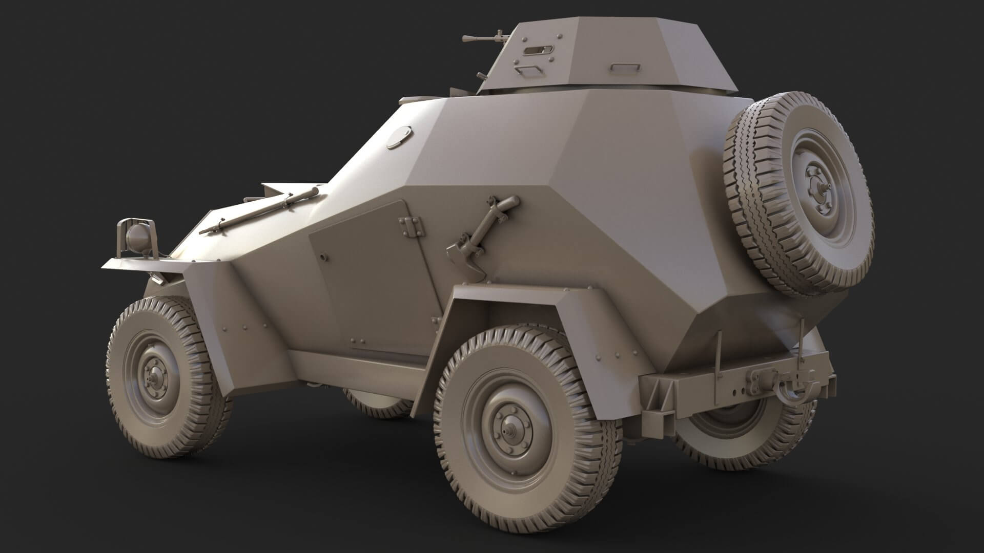 BA 64 Soviet Clay V-Ray 3D Model by Mak21