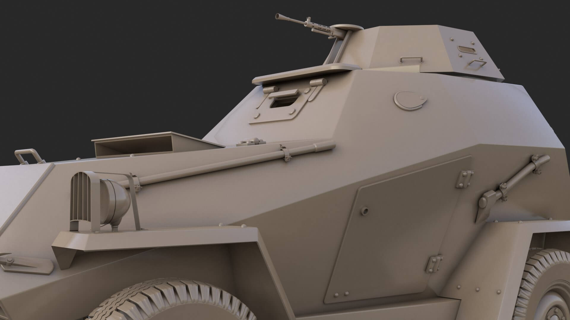 BA 64 Soviet Clay V-Ray 3D Model by Mak21