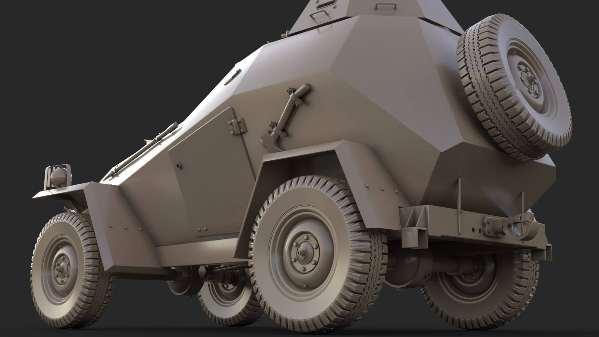 BA 64 Soviet Clay V-Ray 3D Model by Mak21