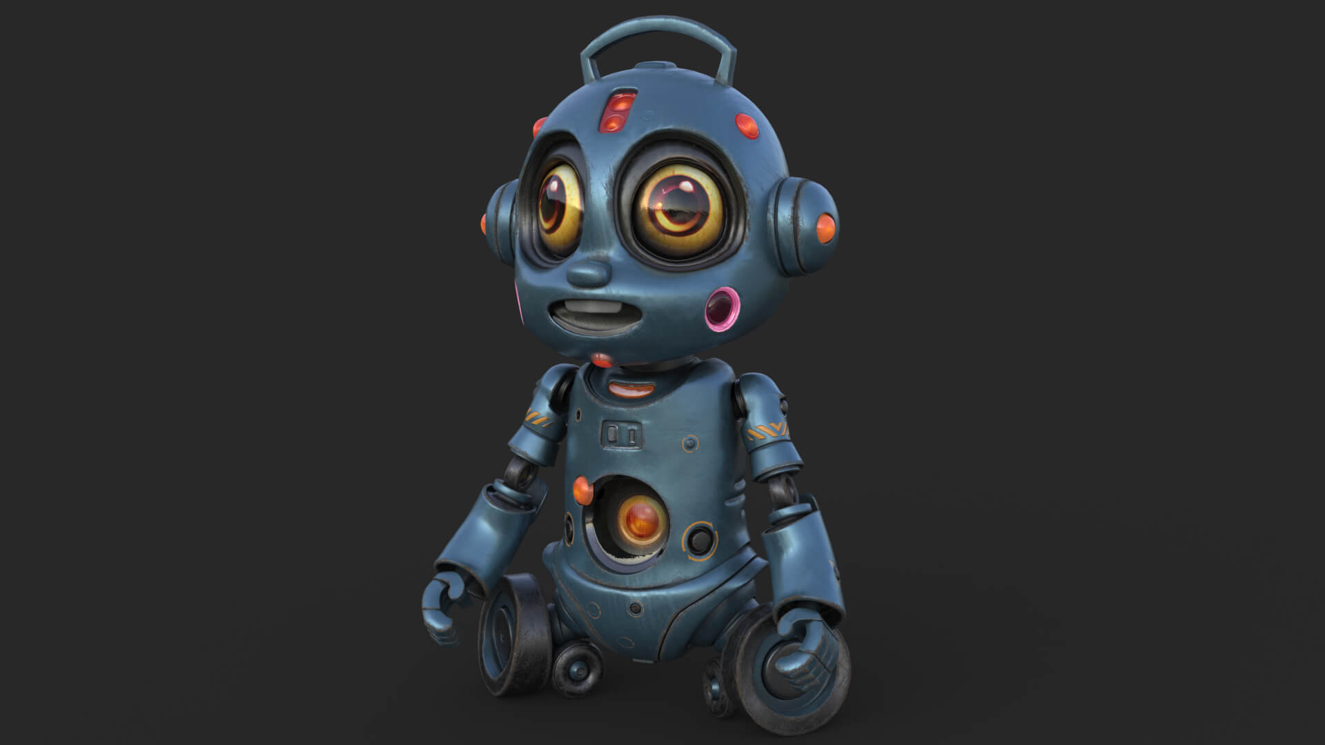 Cute Robot Child AI - 3D Model by Mak21