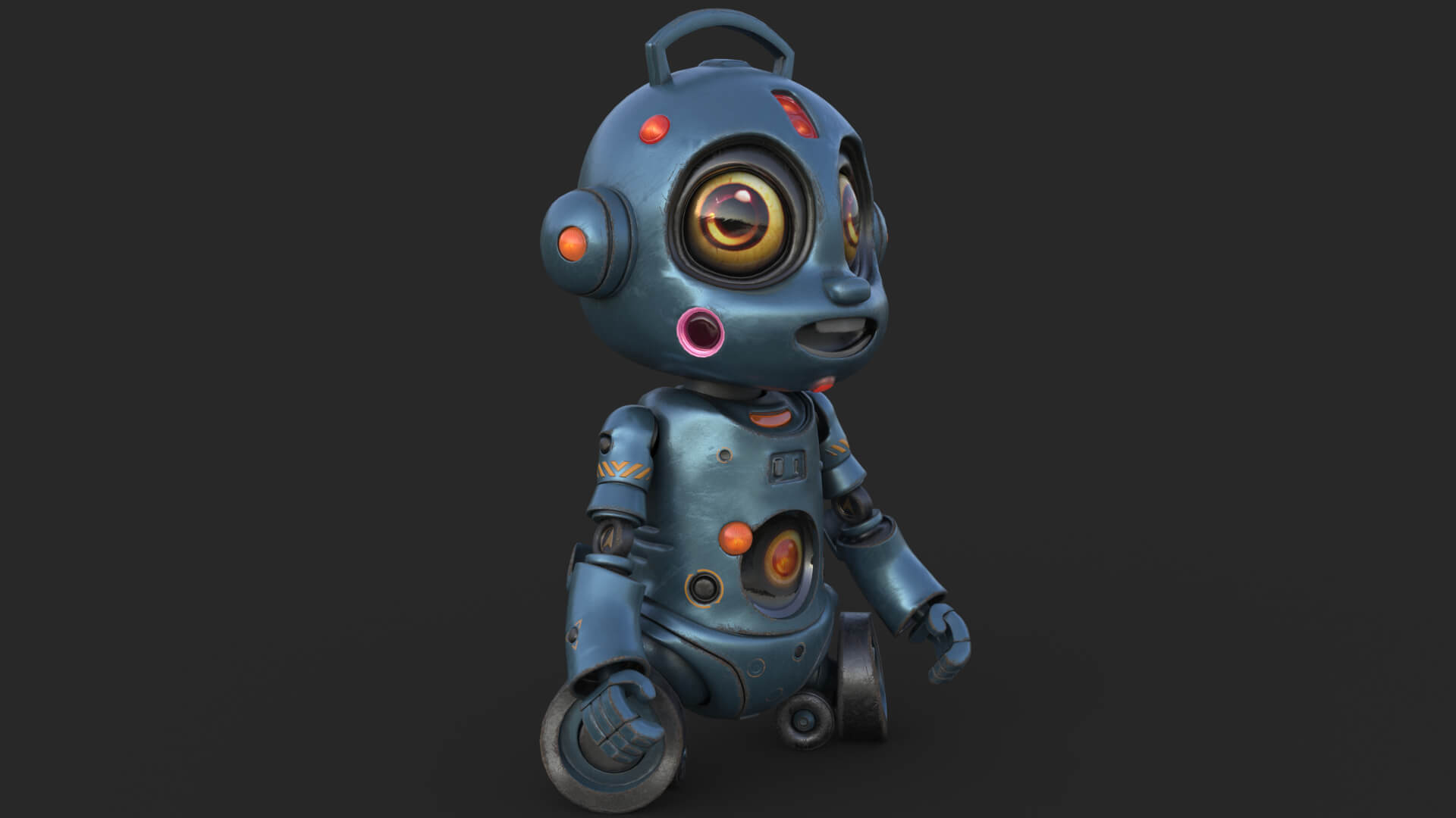 Cute Robot Child AI - 3D Model by Mak21