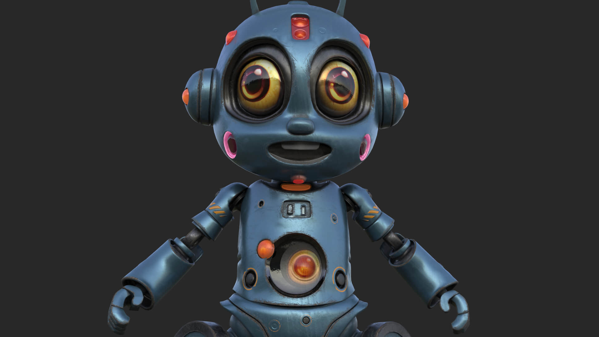Cute Robot Child AI - 3D Model by Mak21
