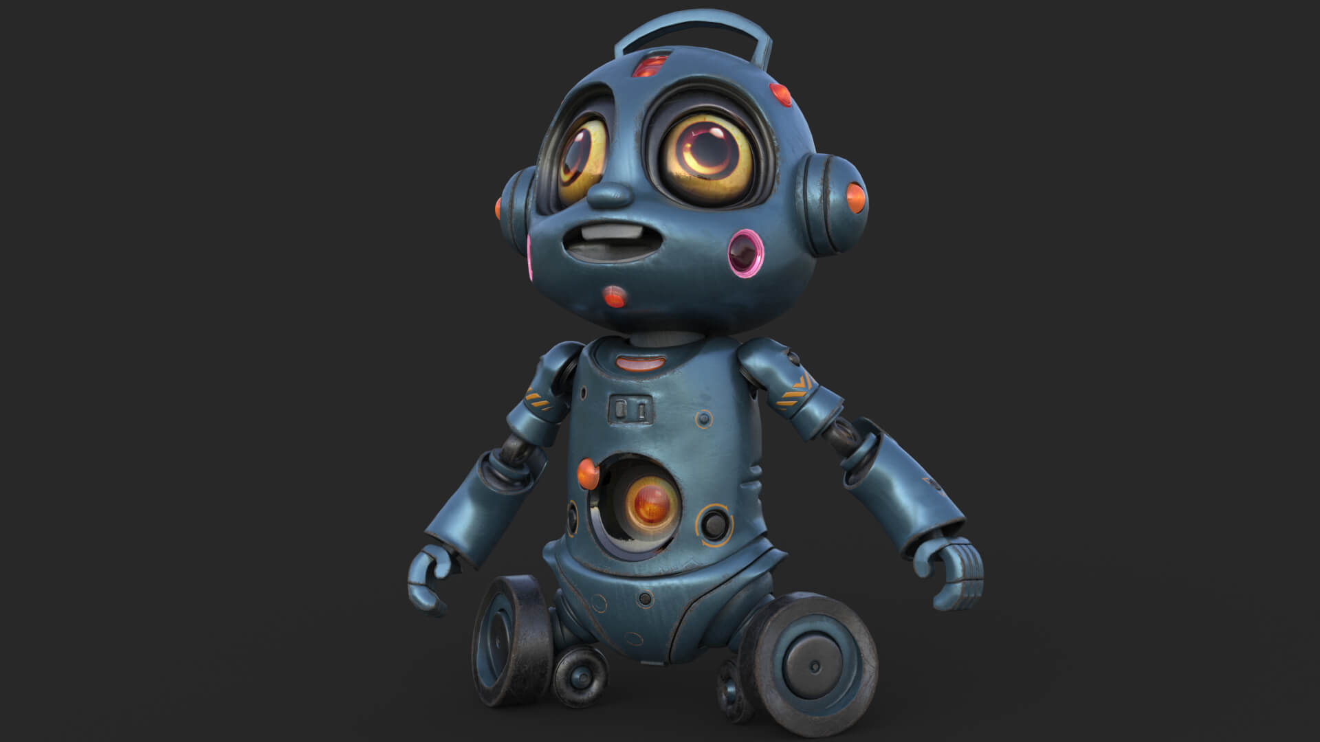 Cute Robot Child AI - 3D Model by Mak21