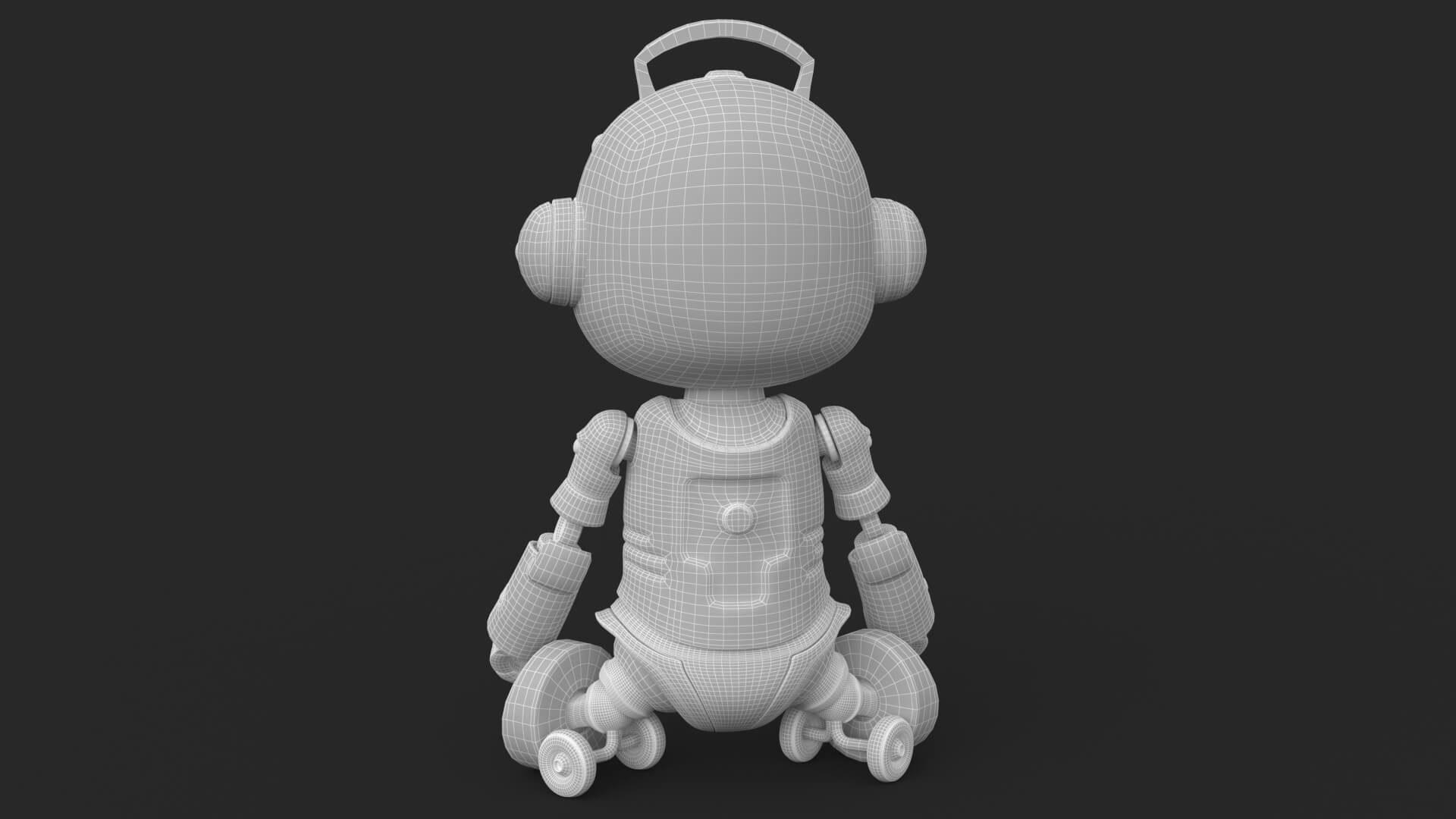 Cute Robot Child AI - 3D Model by Mak21