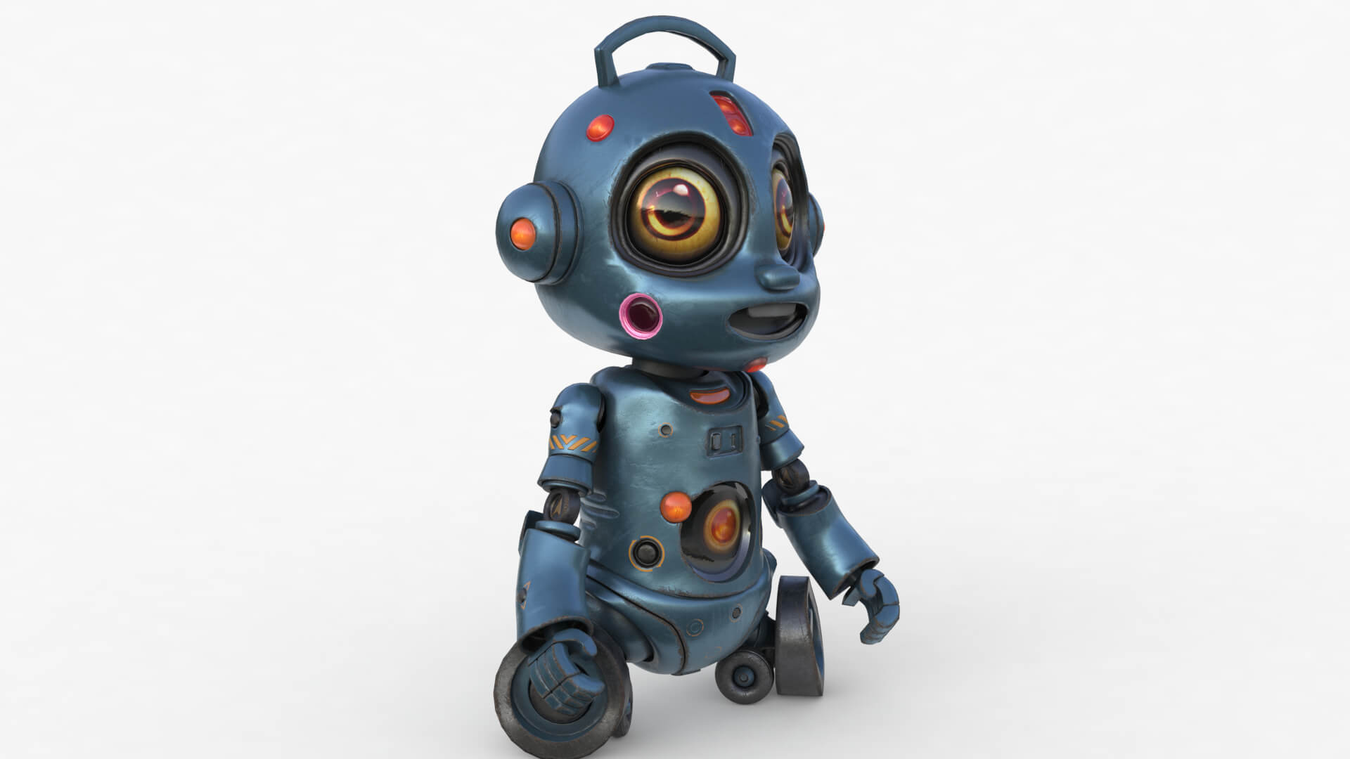 Cute Robot Child AI - 3D Model by Mak21