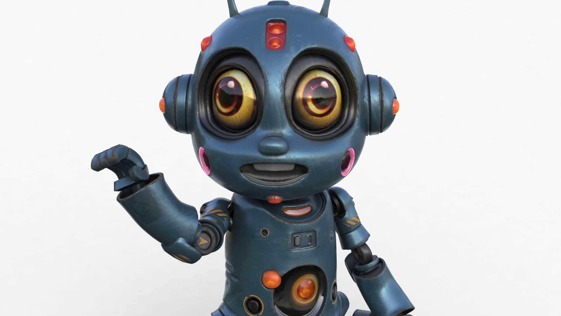 Cute Robot Child AI - 3D Model by Mak21