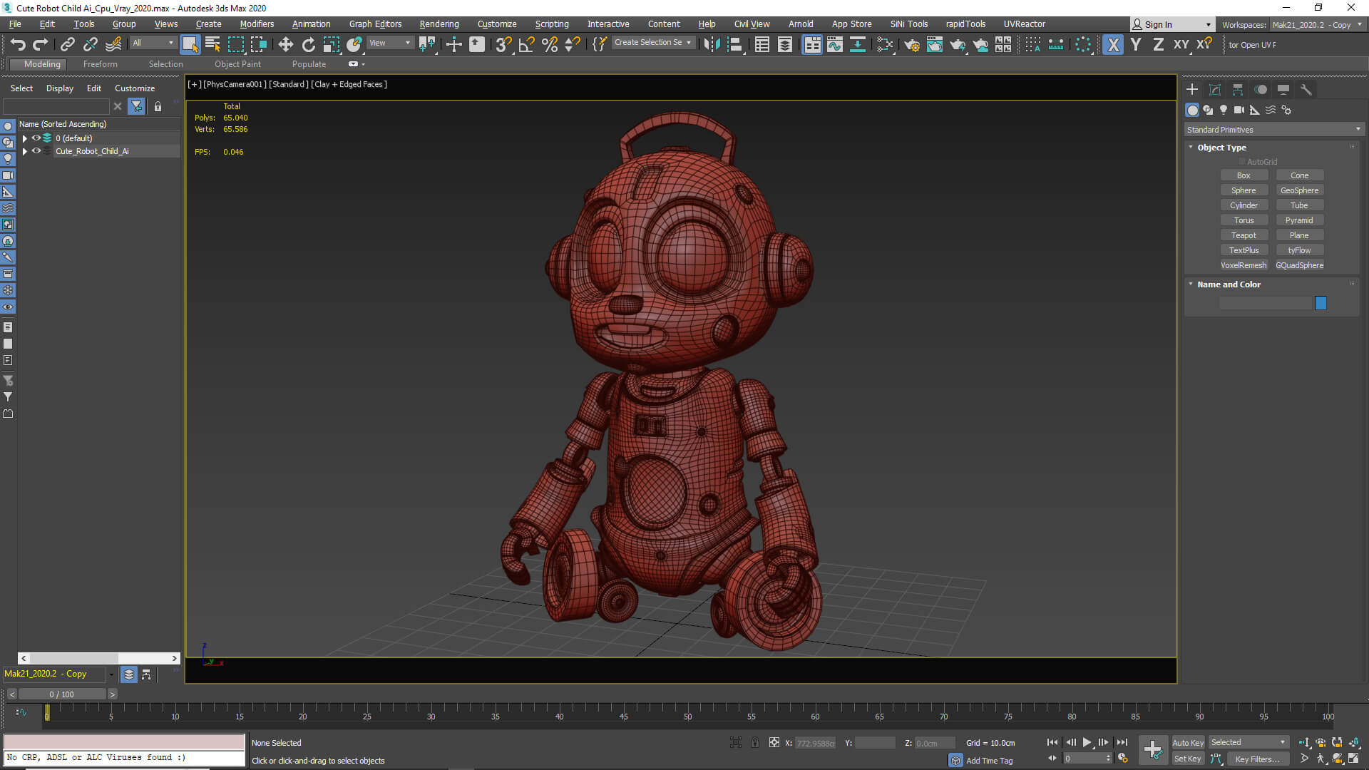 Cute Robot Child AI - 3D Model by Mak21