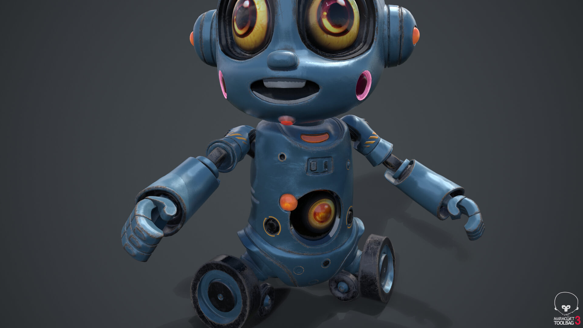 Cute Robot Child AI - 3D Model by Mak21