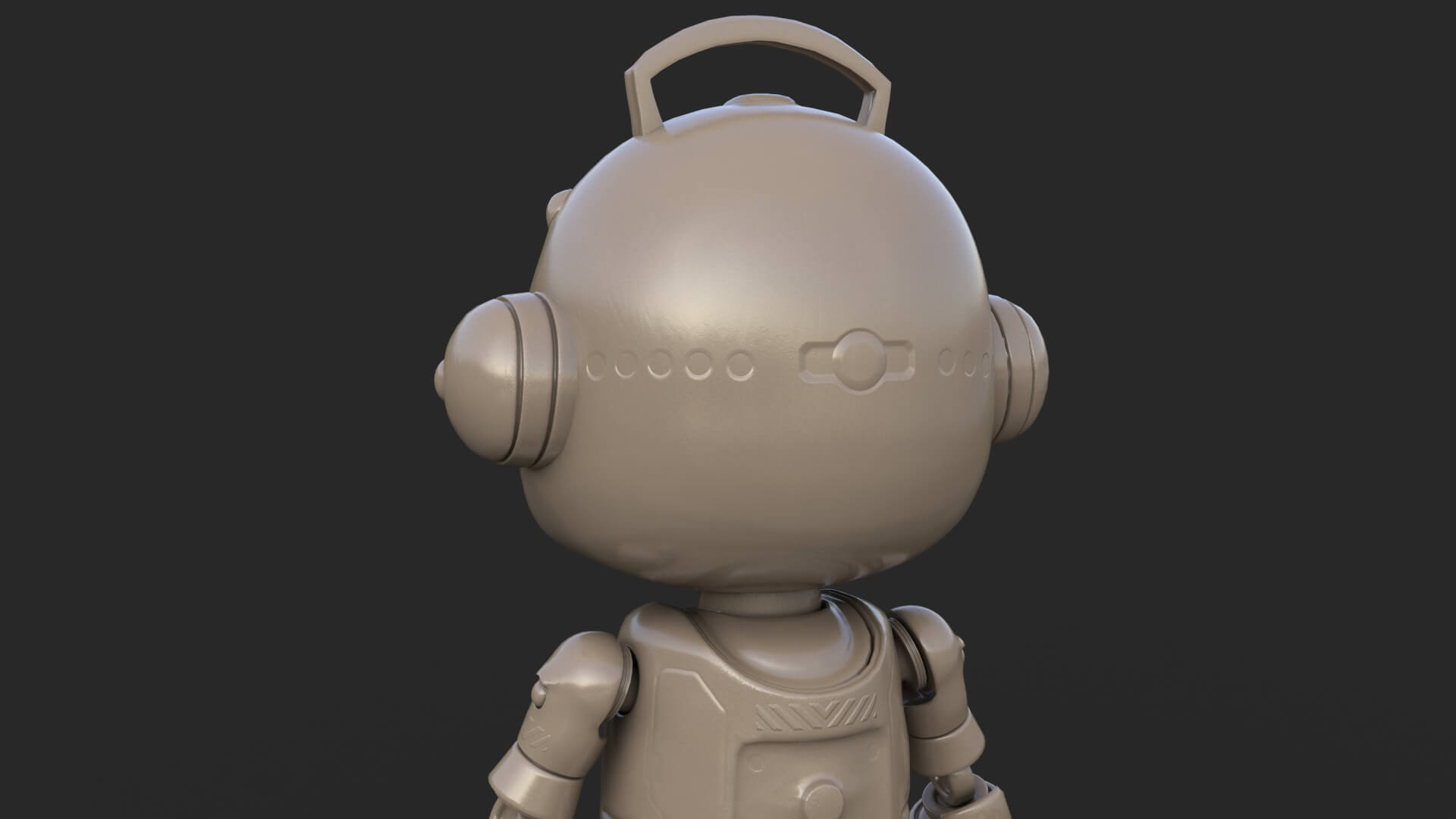 Cute Robot Child Clay - 3D Model by Mak21