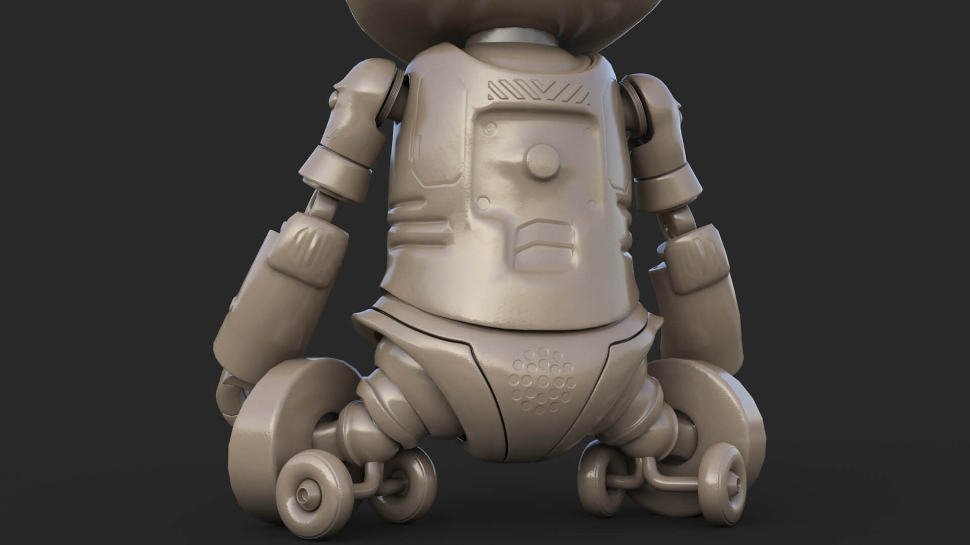 Cute Robot Child Clay - 3D Model by Mak21