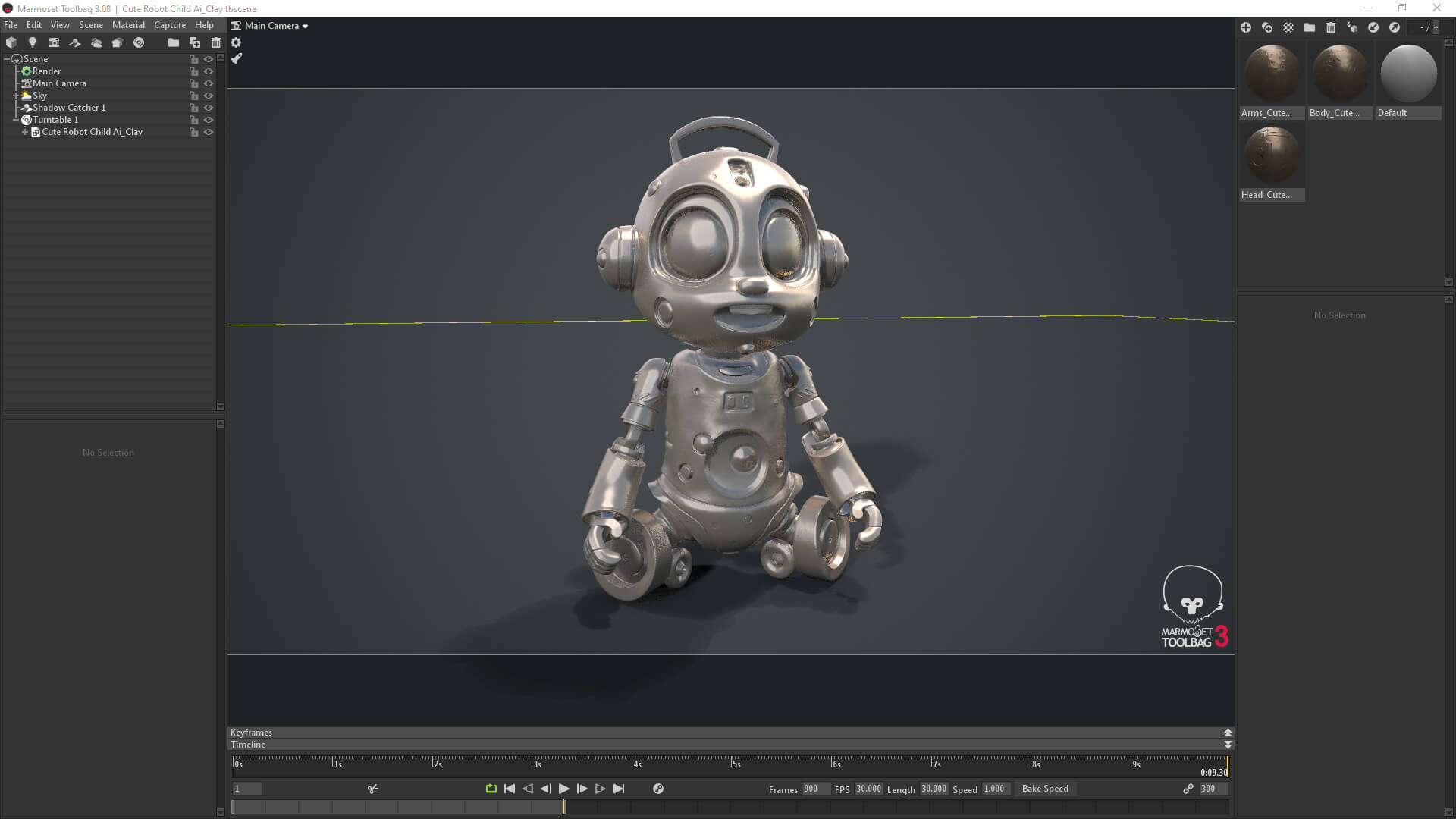 Cute Robot Child Clay - 3D Model by Mak21