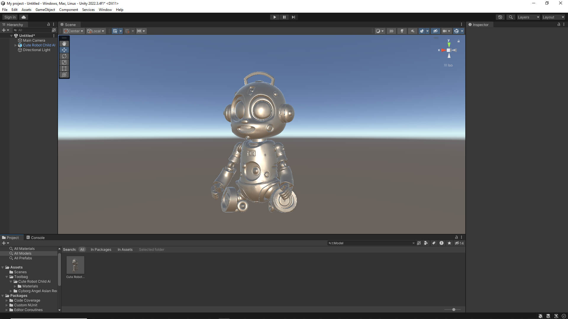 Cute Robot Child Clay - 3D Model by Mak21
