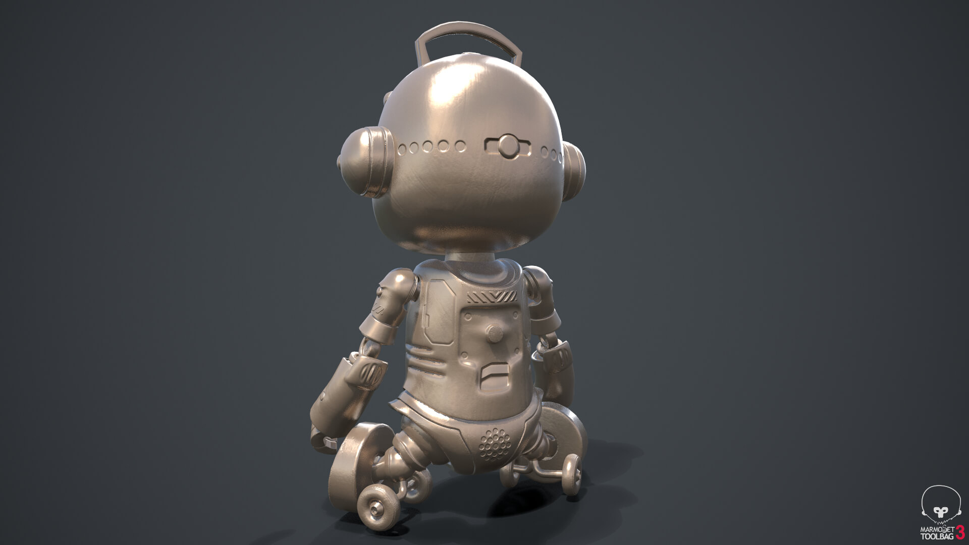 Cute Robot Child Clay - 3D Model by Mak21