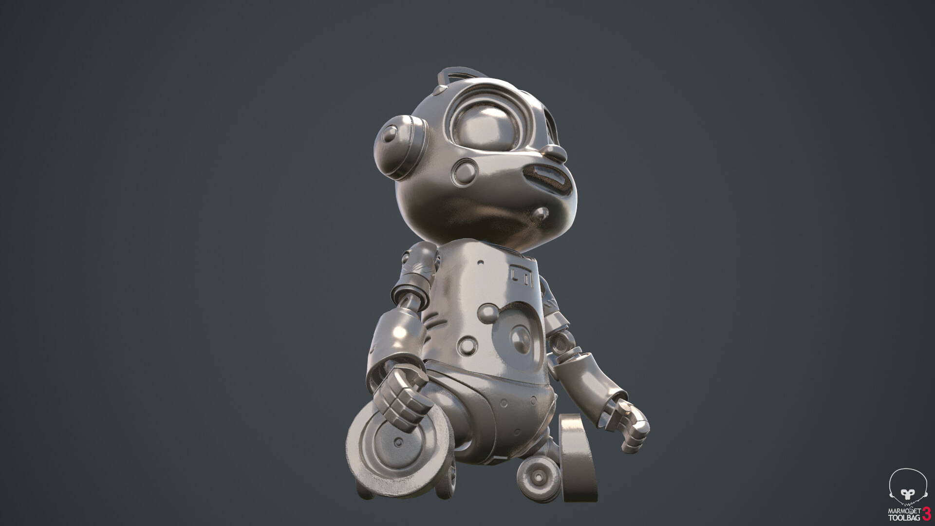 Cute Robot Child Clay - 3D Model by Mak21