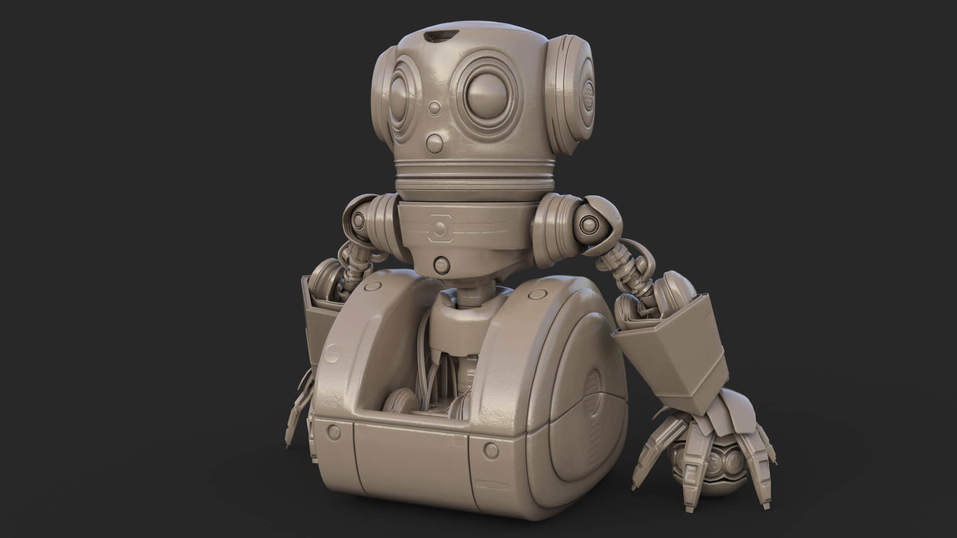 Cute Robot Clay AI - 3D Model by Mak21
