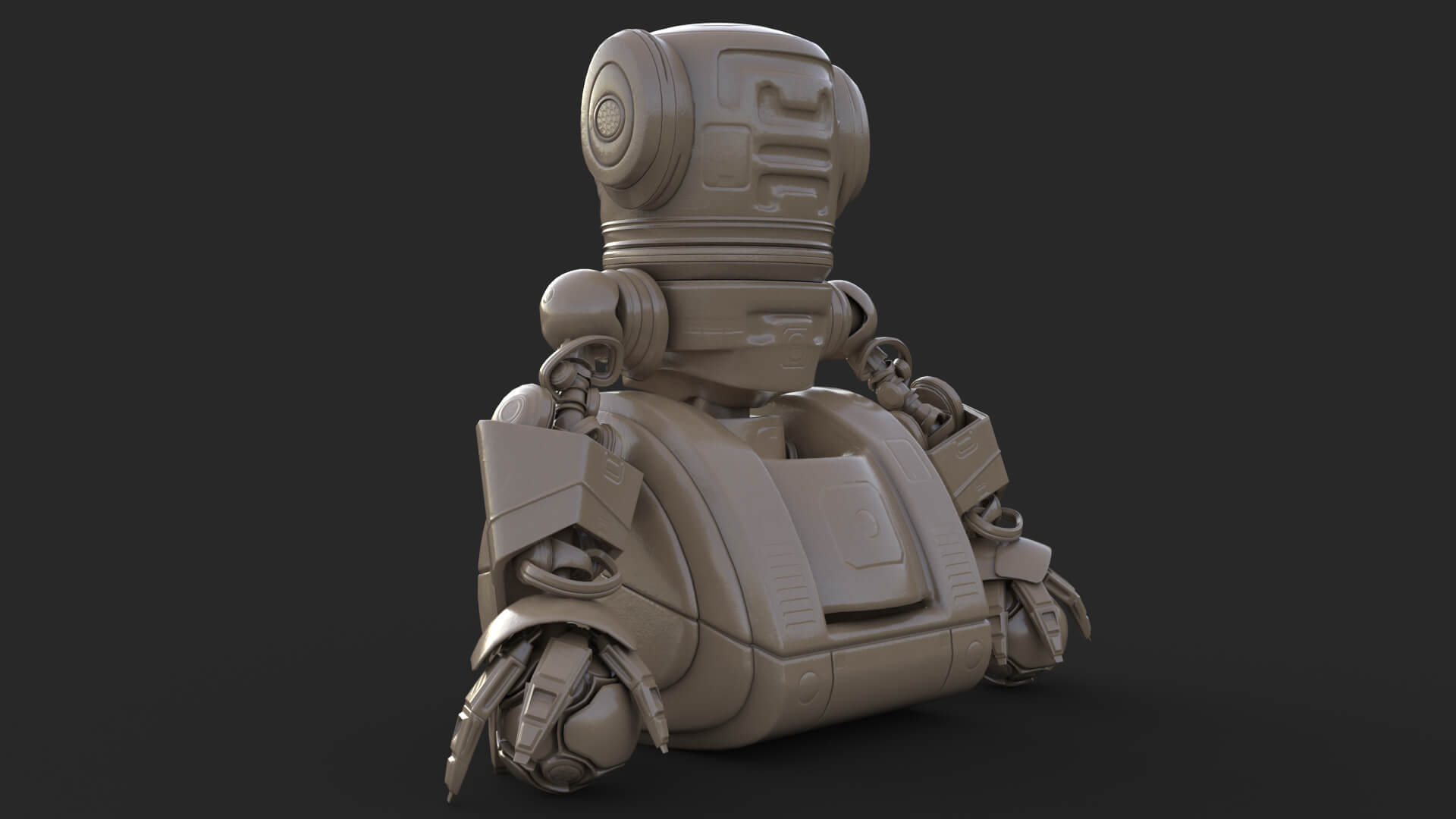 Cute Robot Clay AI - 3D Model by Mak21
