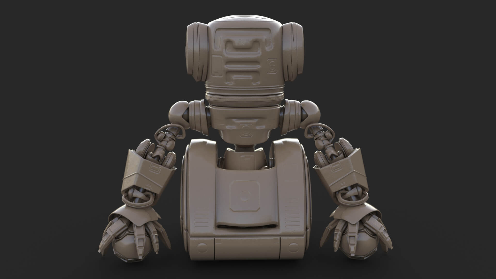 Cute Robot Clay AI - 3D Model by Mak21