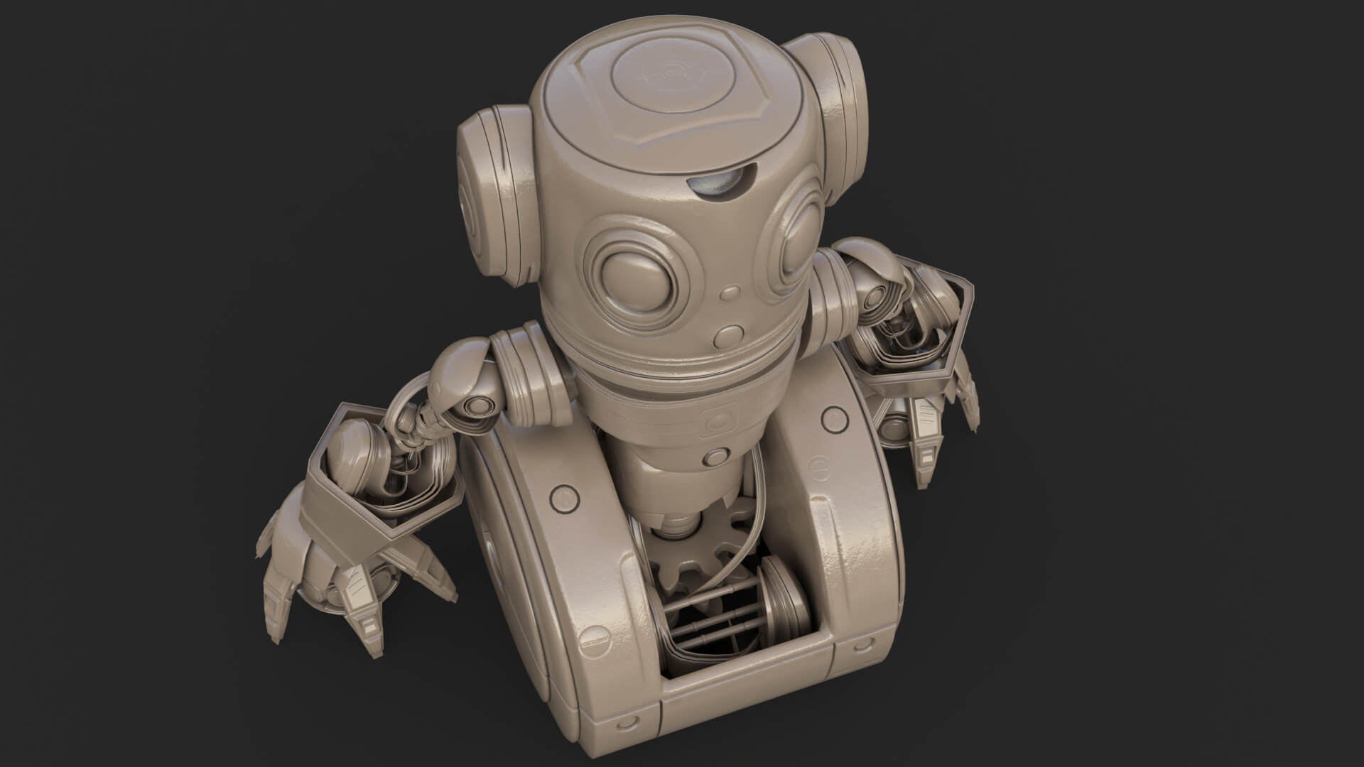 Cute Robot Clay AI - 3D Model by Mak21