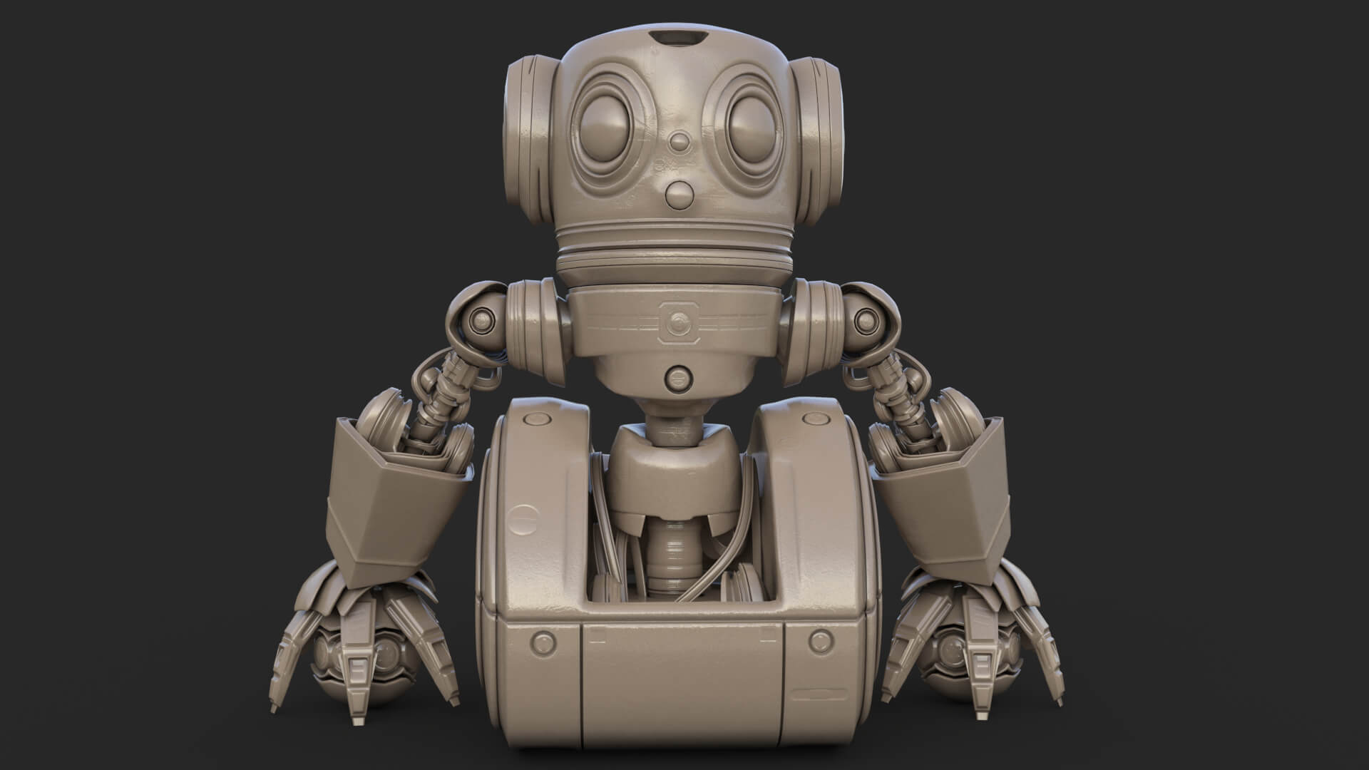 Cute Robot Clay AI - 3D Model by Mak21