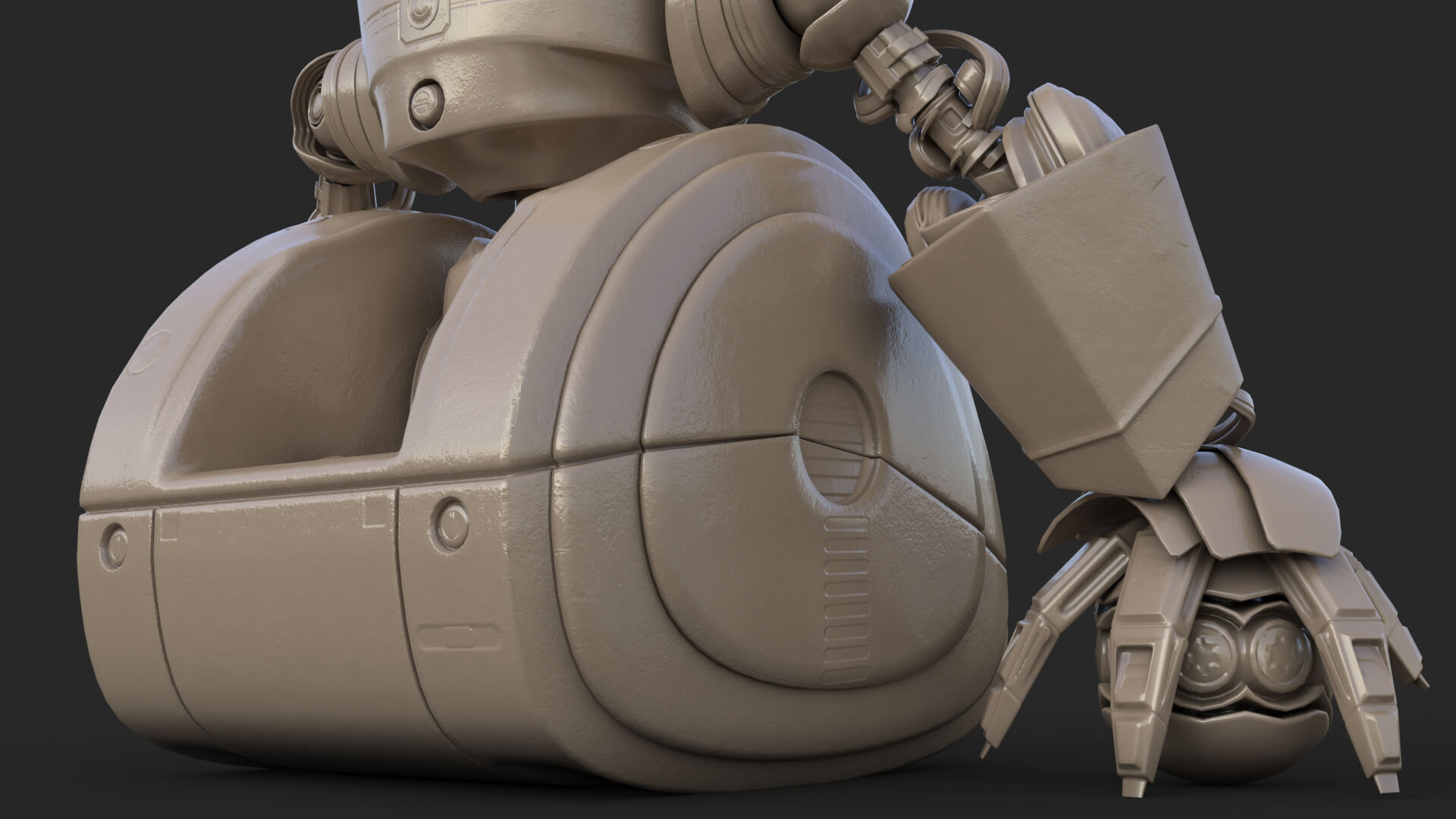 Cute Robot Clay AI - 3D Model by Mak21