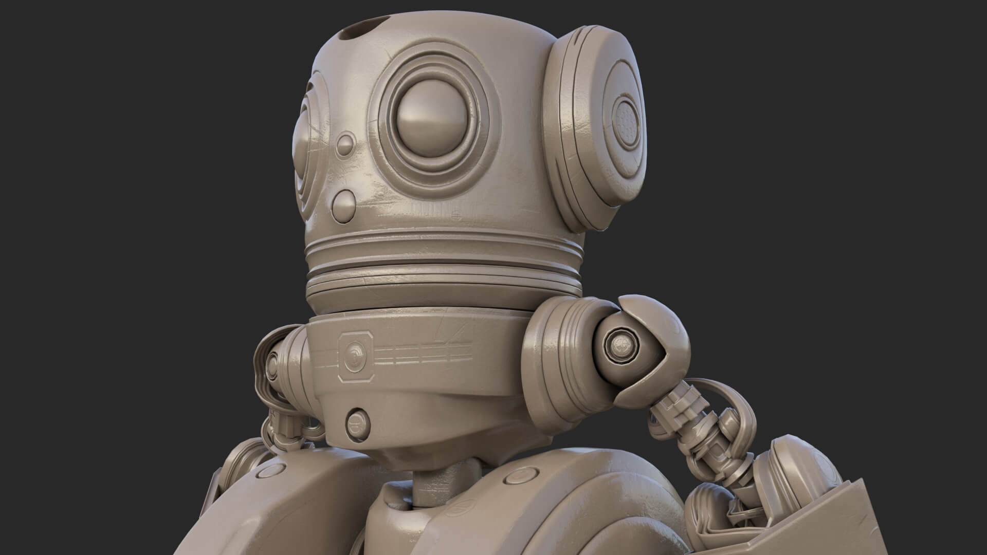 Cute Robot Clay AI - 3D Model by Mak21