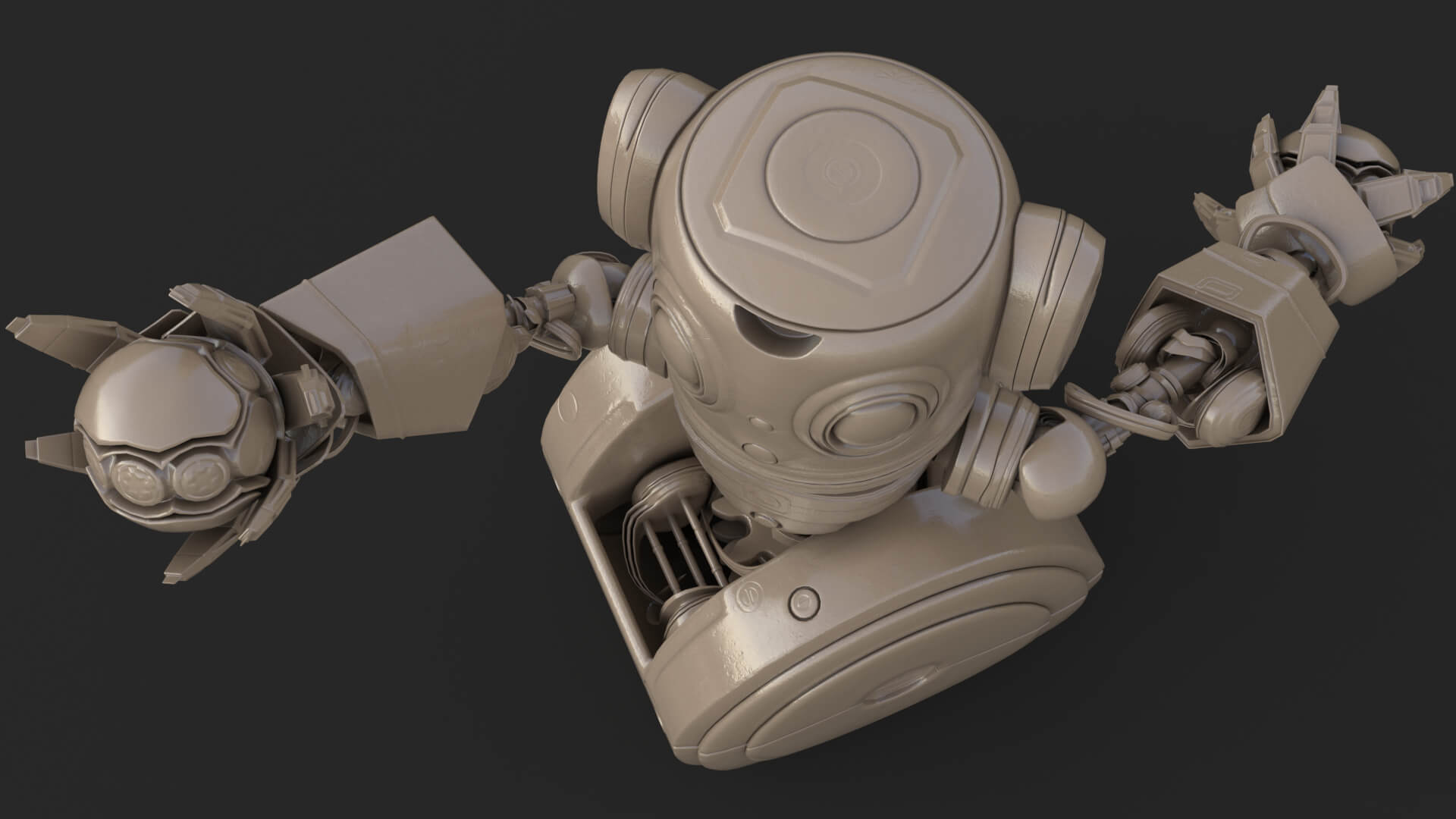 Cute Robot Clay AI - 3D Model by Mak21